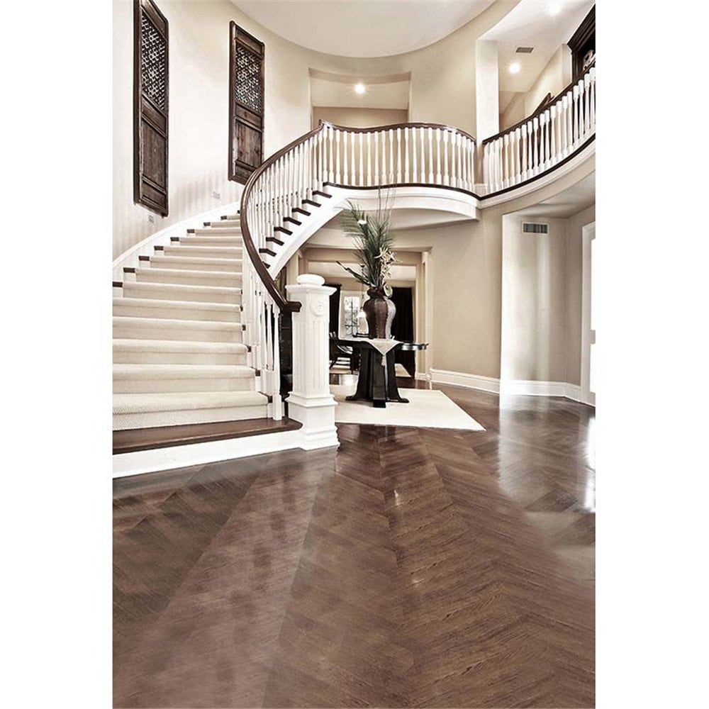 GreenDecor White Photography Backdrop Home 5x7ft Off White Stair Photo ...