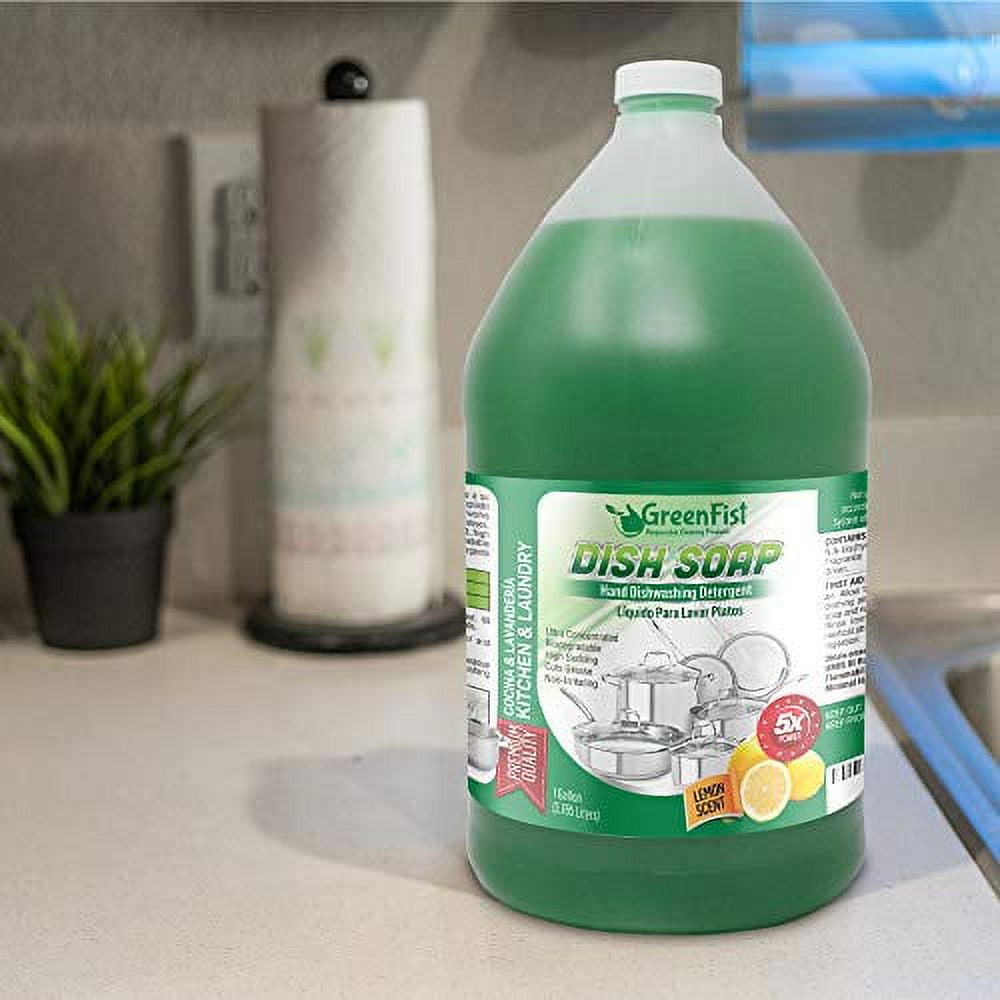 GreenFist Dish Soap Professional Detergent Liquid Pot & Pan Dish-Wash ...