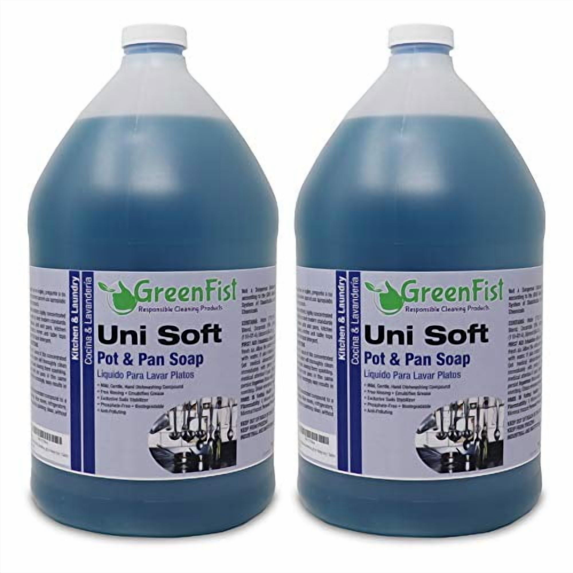 GreenFist Unisoft Kitchen Commercial Hand Dish Detergent Pot & Pan Soap ...