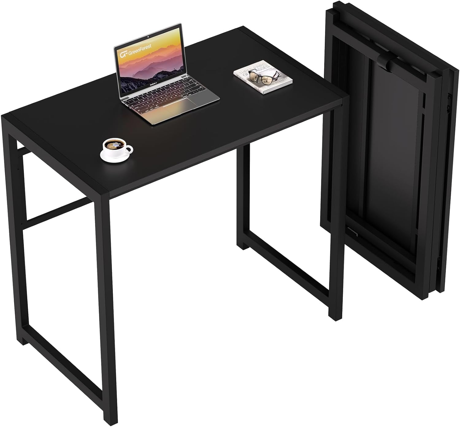 Folding Desk for Small Spaces,31.5 in No-Assembly Small Computer Desk ...