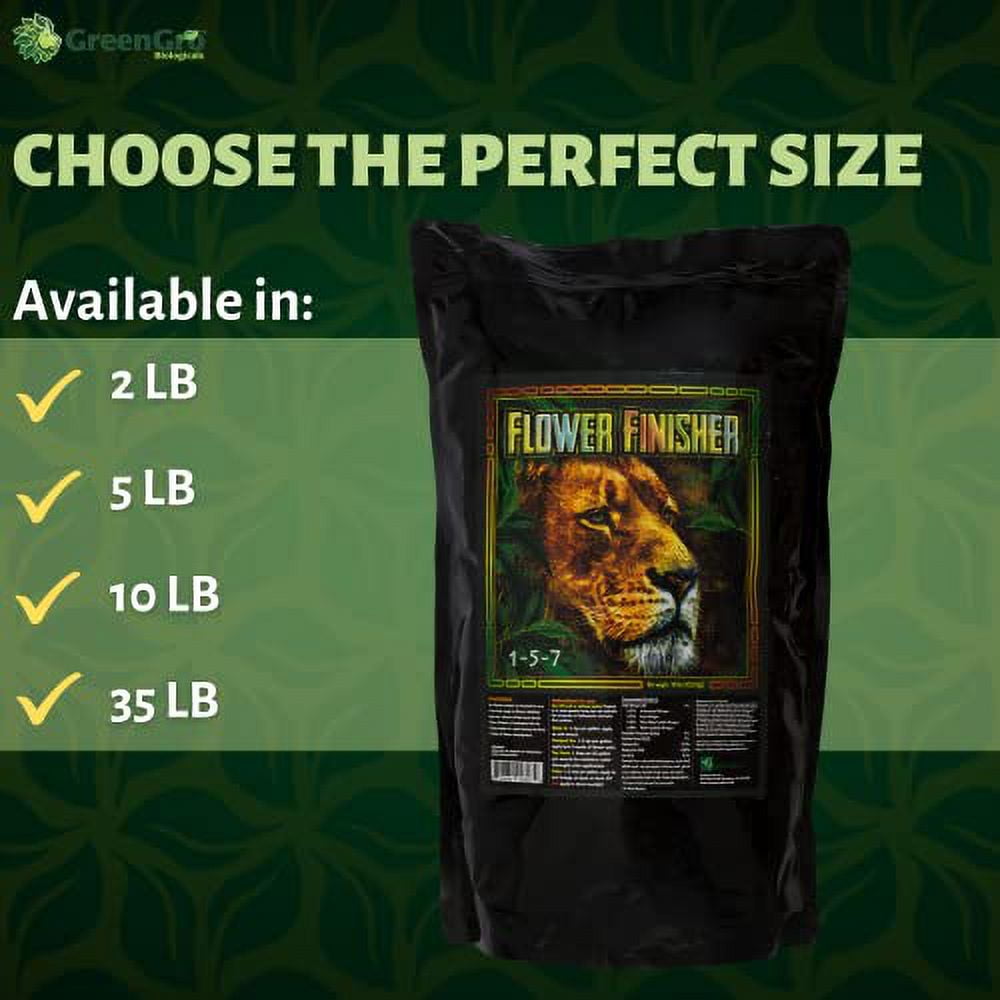 GreenGro Flower Finisher - Organic NPK Fertilizer & Big Bloom Booster ...