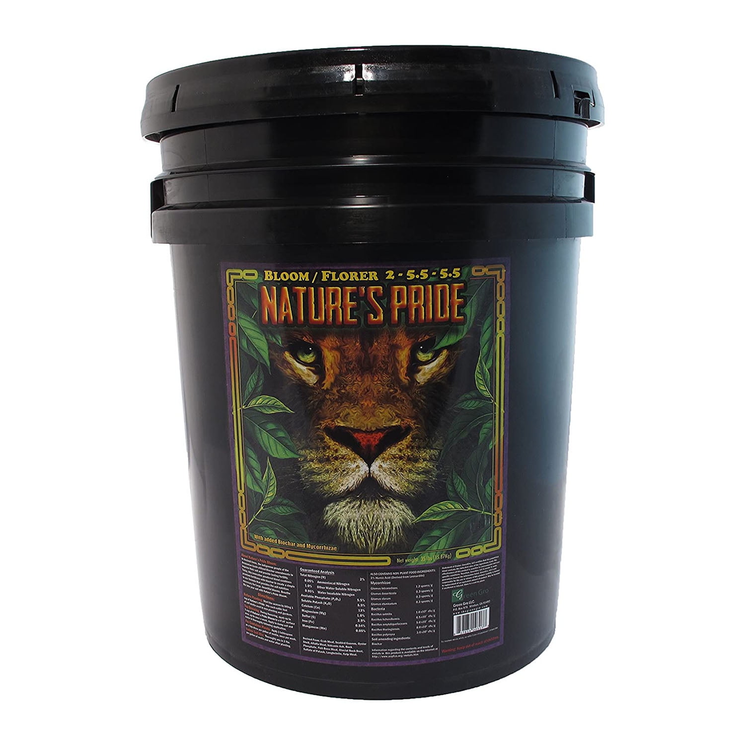GreenGro Nature's Pride Bloom Fertilizer with Biochar & Mycorrhizae, 35 ...