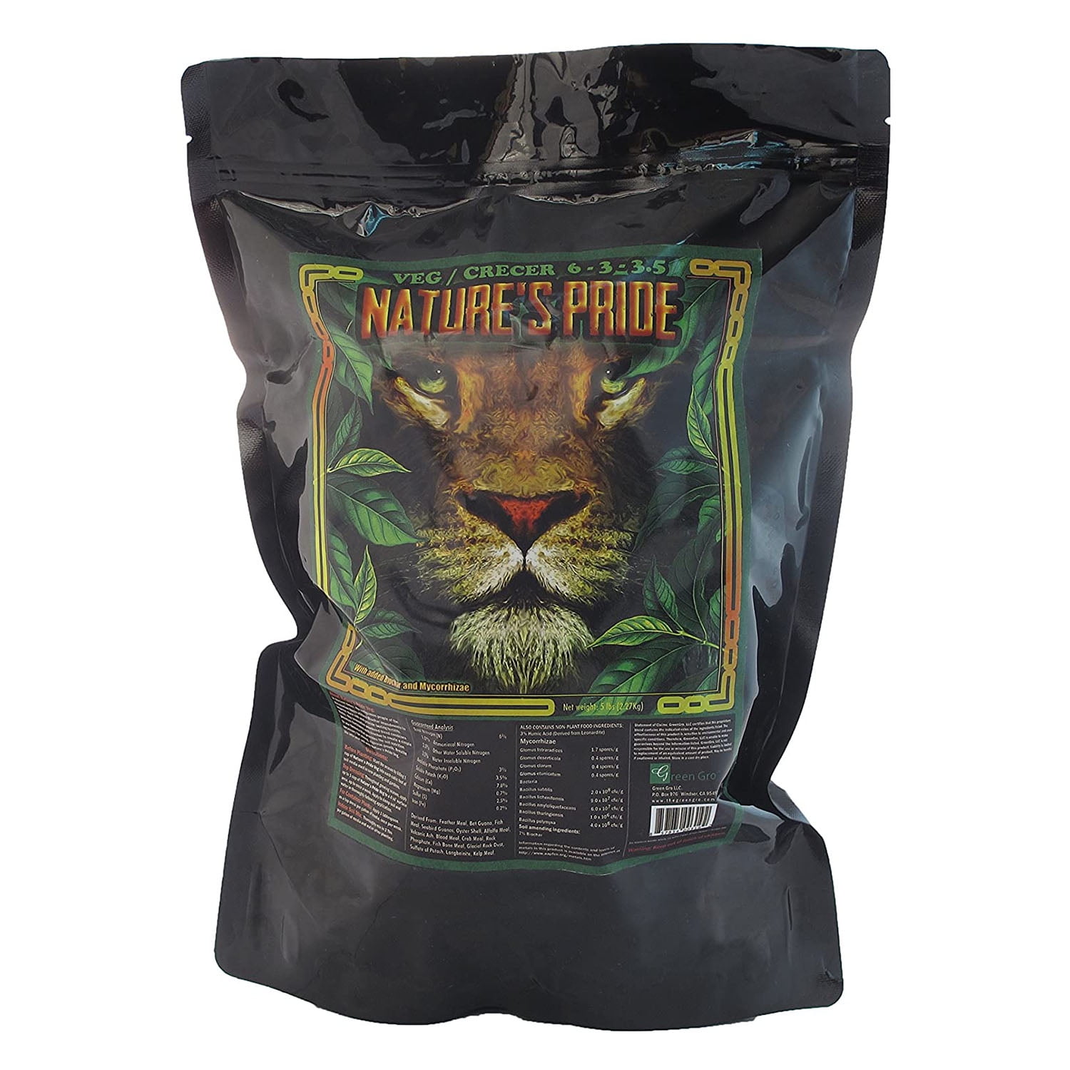 GreenGro Nature's Pride Veg Plant Fertilizer w/ Biochar & Mycorrhizae ...