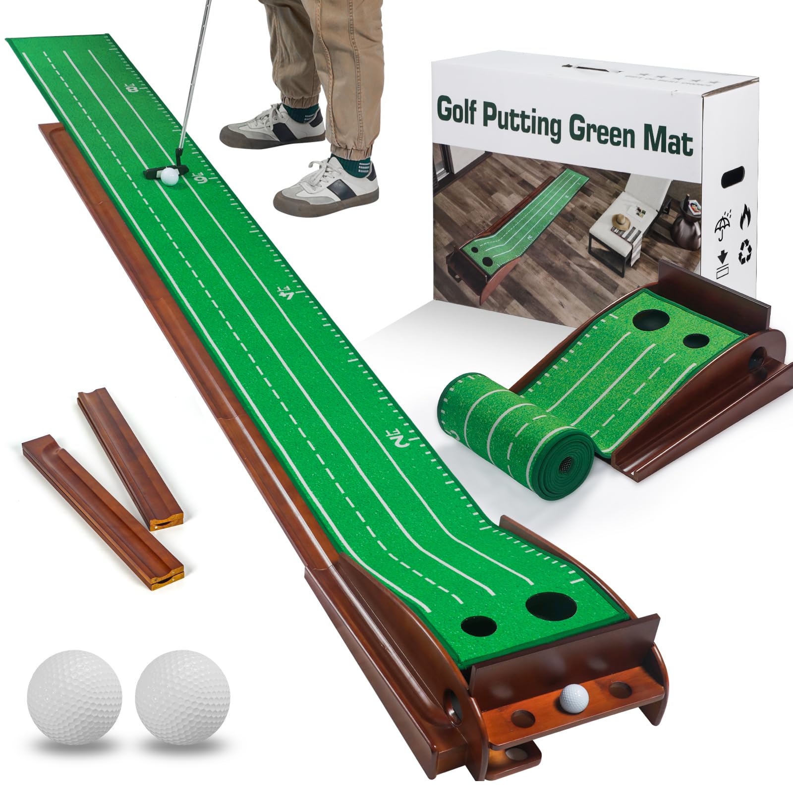 GreenHaven Golf Putting Green Putting Mat for Indoors Crystal Velvet ...