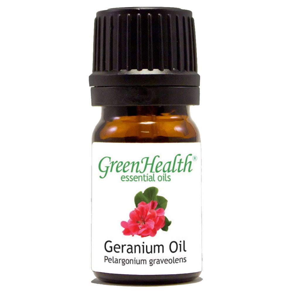 GreenHealth Therapeutic Grade Geranium Essential Oil, 5 mL, 100% Pure ...