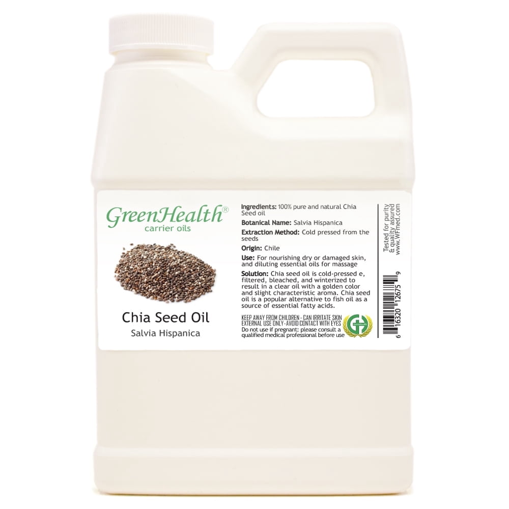 GreenHealth Chia Seed Carrier Oil White Plastic Jug with Cap, 16 fl oz ...