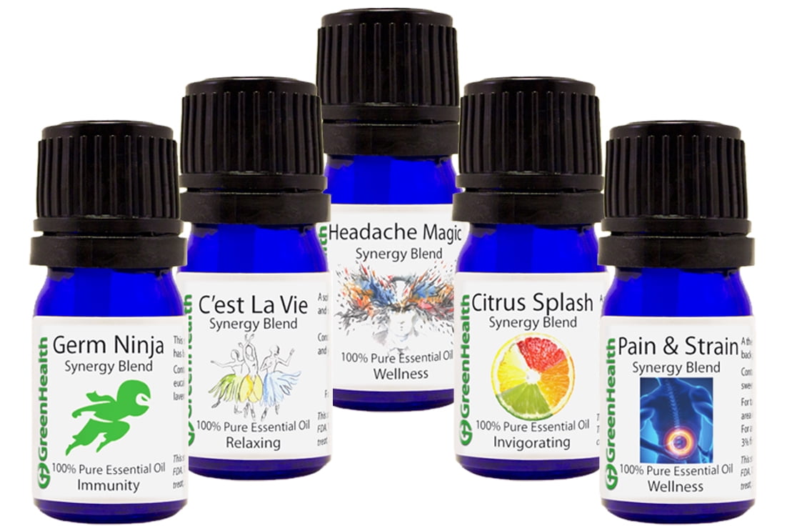 GreenHealth - Synergy Trial Set- 5 ml (1/6 fl oz) Blue w/ Euro Dropper ...