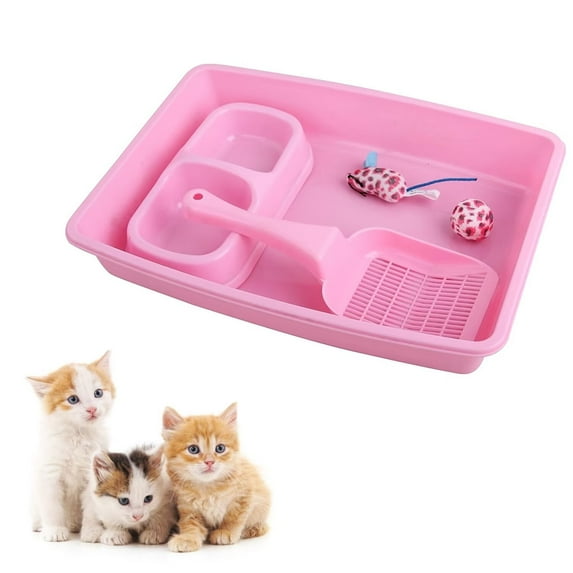 GreenJoy Cat Litter Box Set, Easy Clean Cat Standard Litter Boxes ...