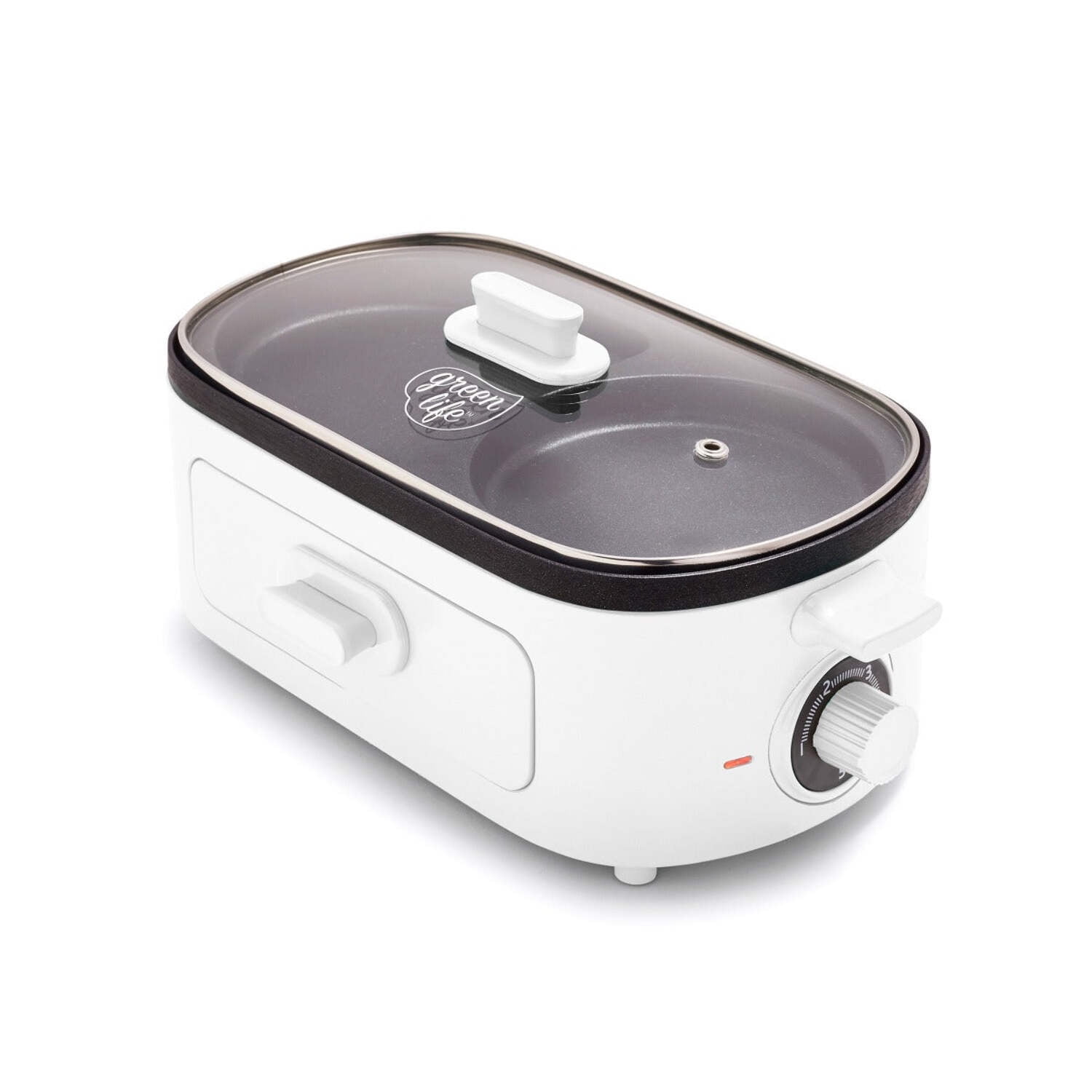 GreenLife 3-in-1 Breakfast Maker | White | Toaster Griddle Combo | Egg ...