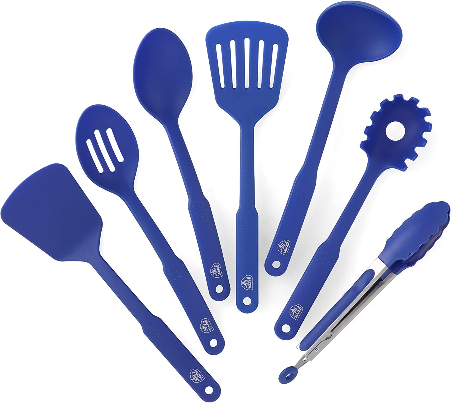 GreenLife Cooking Tools and Utensils, 7 Piece Nylon Set including ...