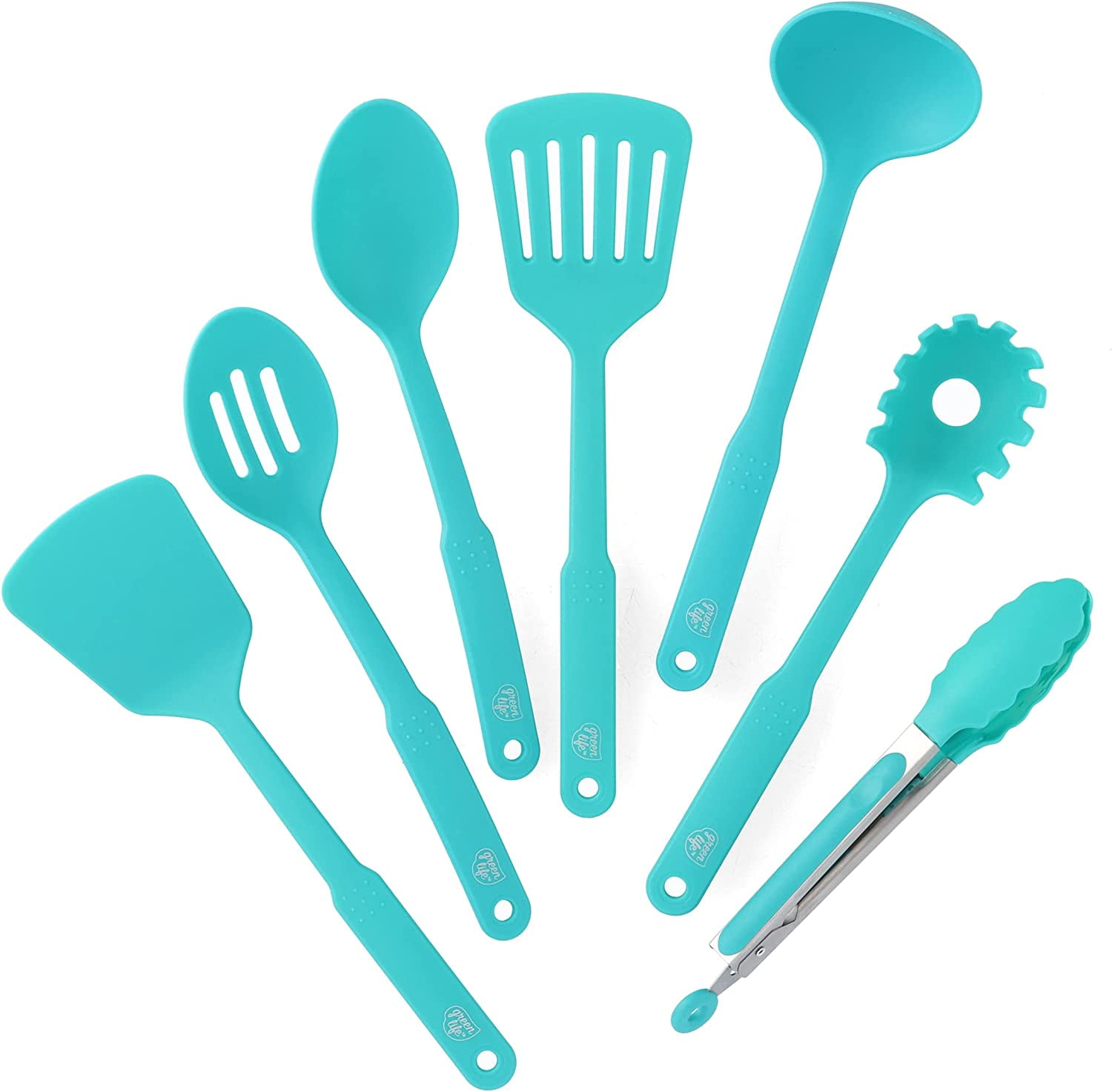 GreenLife Cooking Tools and Utensils, 7 Piece Nylon Set including ...