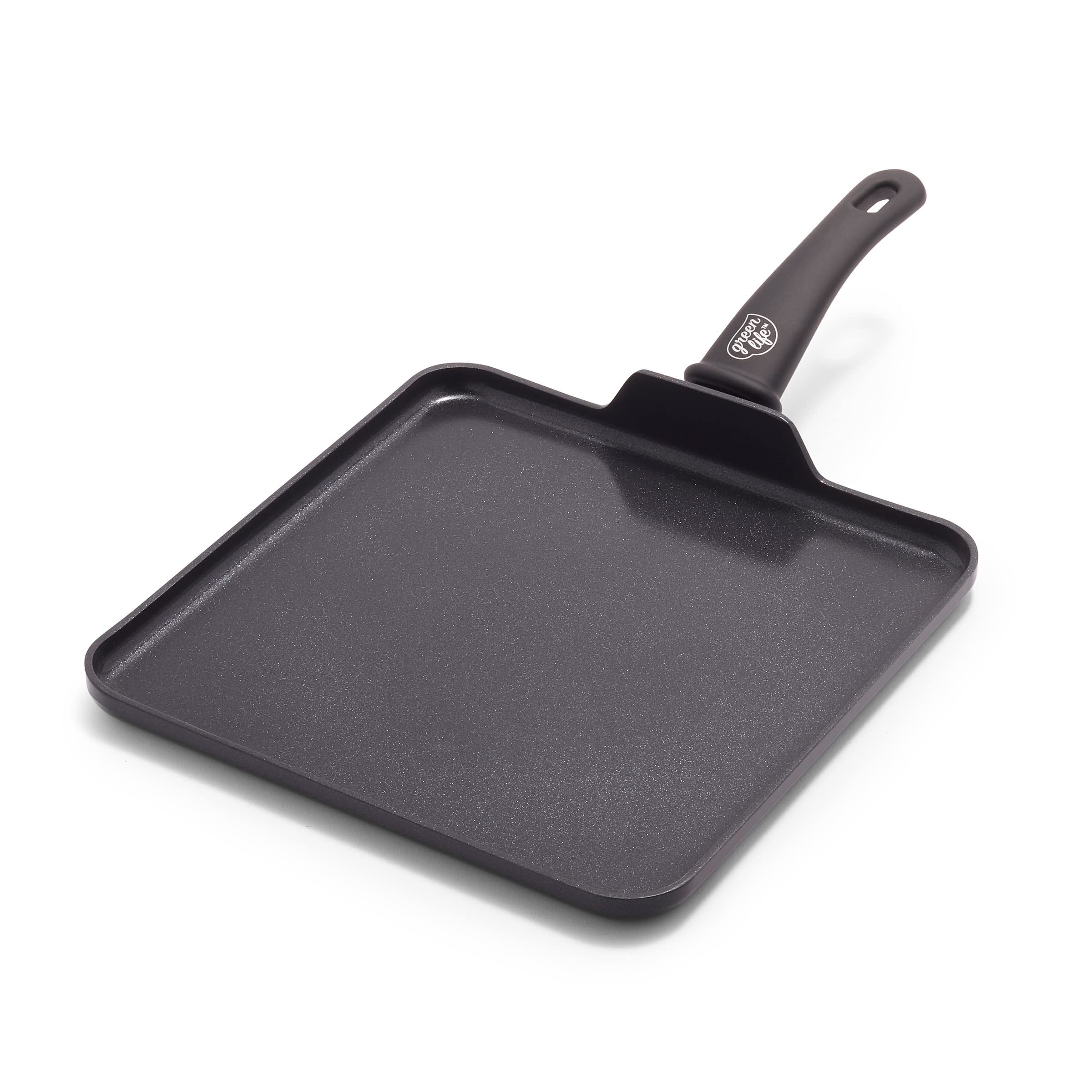 GreenLife Diamond Ceramic Non-stick 11" Black Griddle - Walmart.com