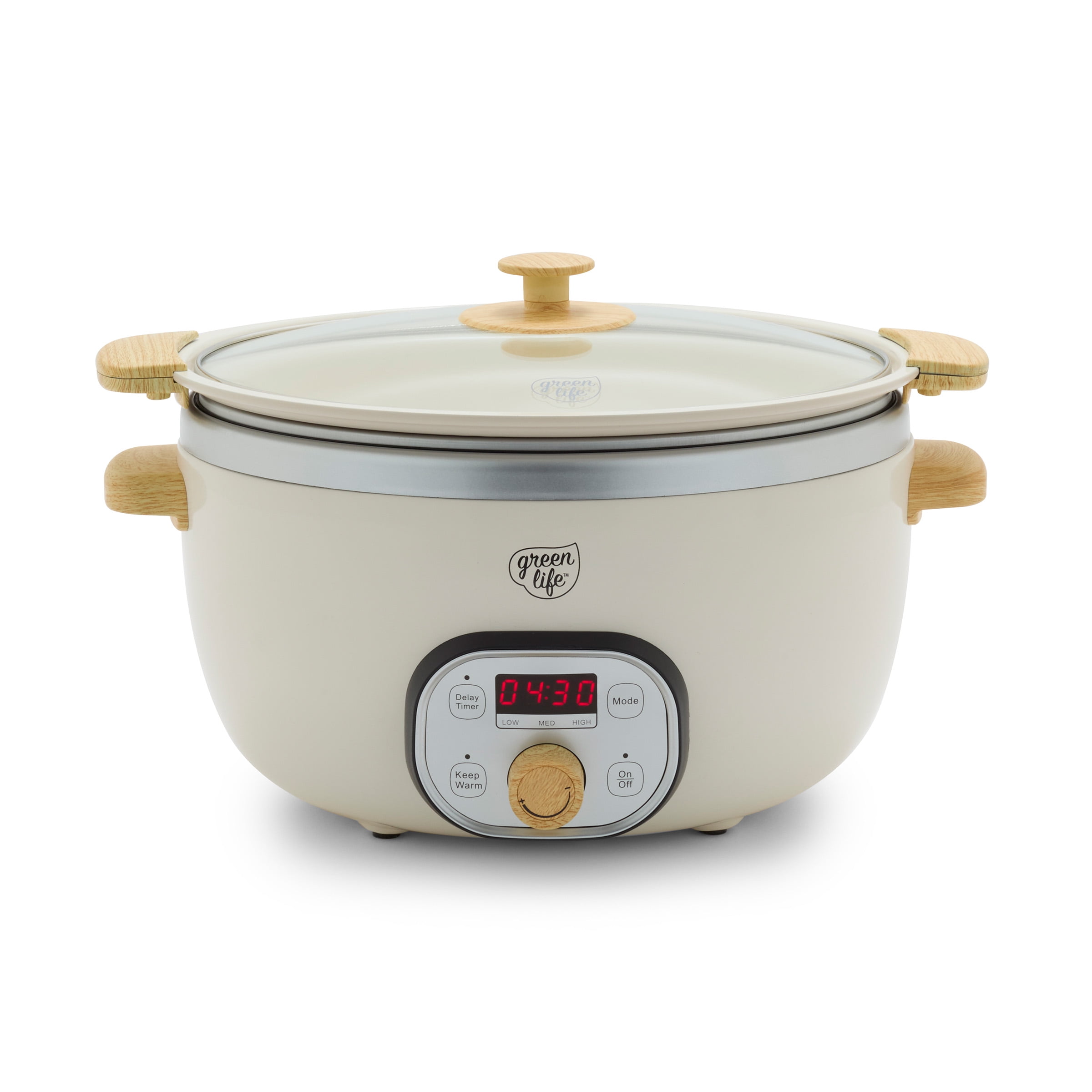 GreenLife 6 Quart Slow Cooker Water Transfer - Cream - Walmart.com