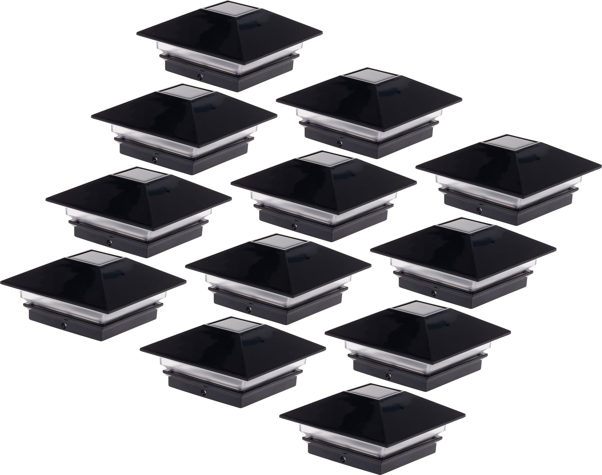 GreenLighting 12 Pack Gala Solar LED Post Lights Post Cap Slim Light ...