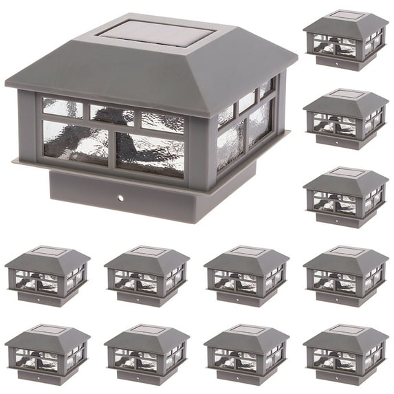 GreenLighting Solar Powered Post Cap Light - Pack of 12, for 4x4 or 5x5 ...