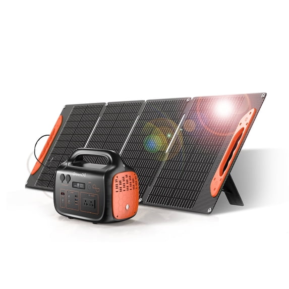 GreenOE Portable Power Station 600W 655Wh Solar Powered Generator with ...