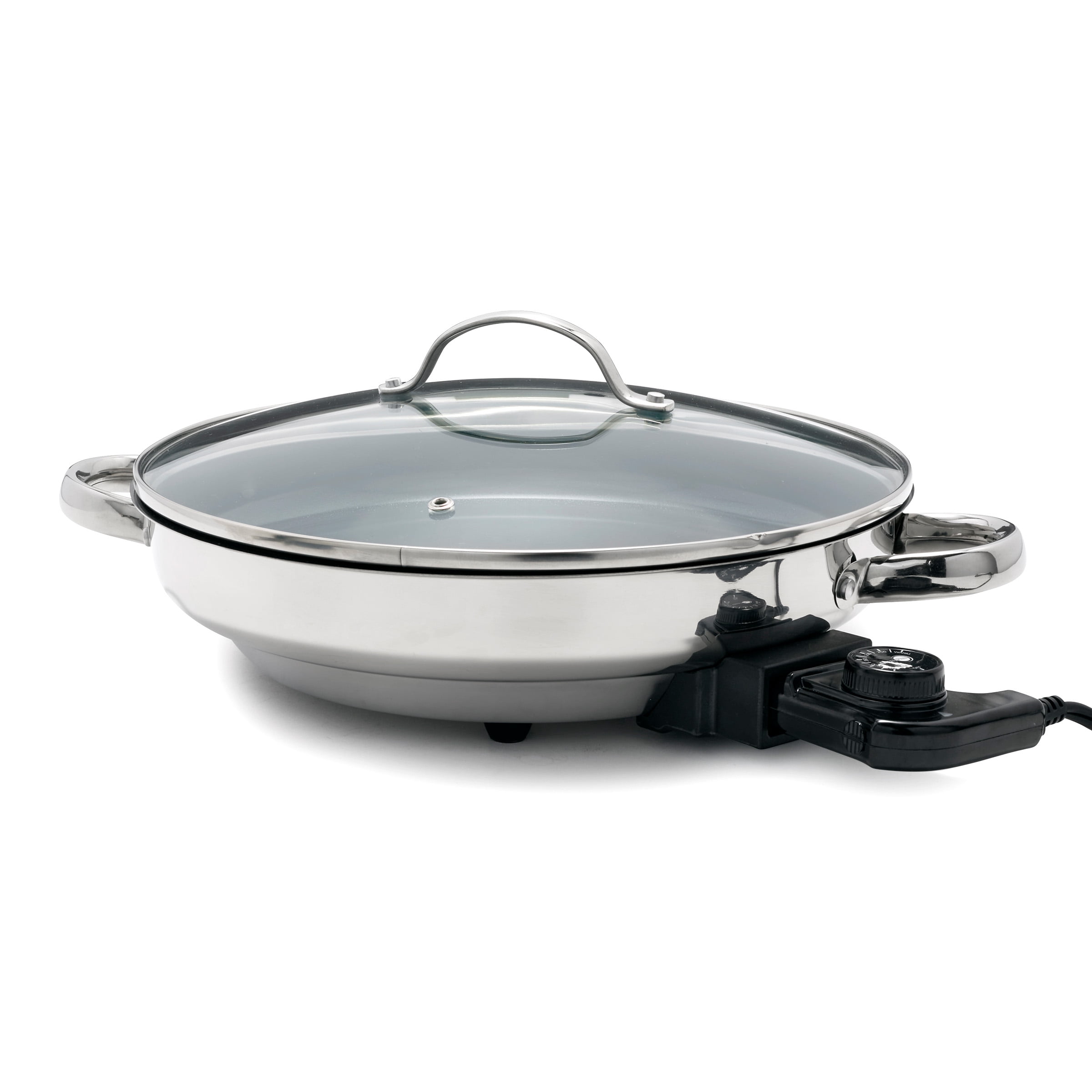 GreenPan 12 Stainless Steel Electric Skillet - Walmart.com