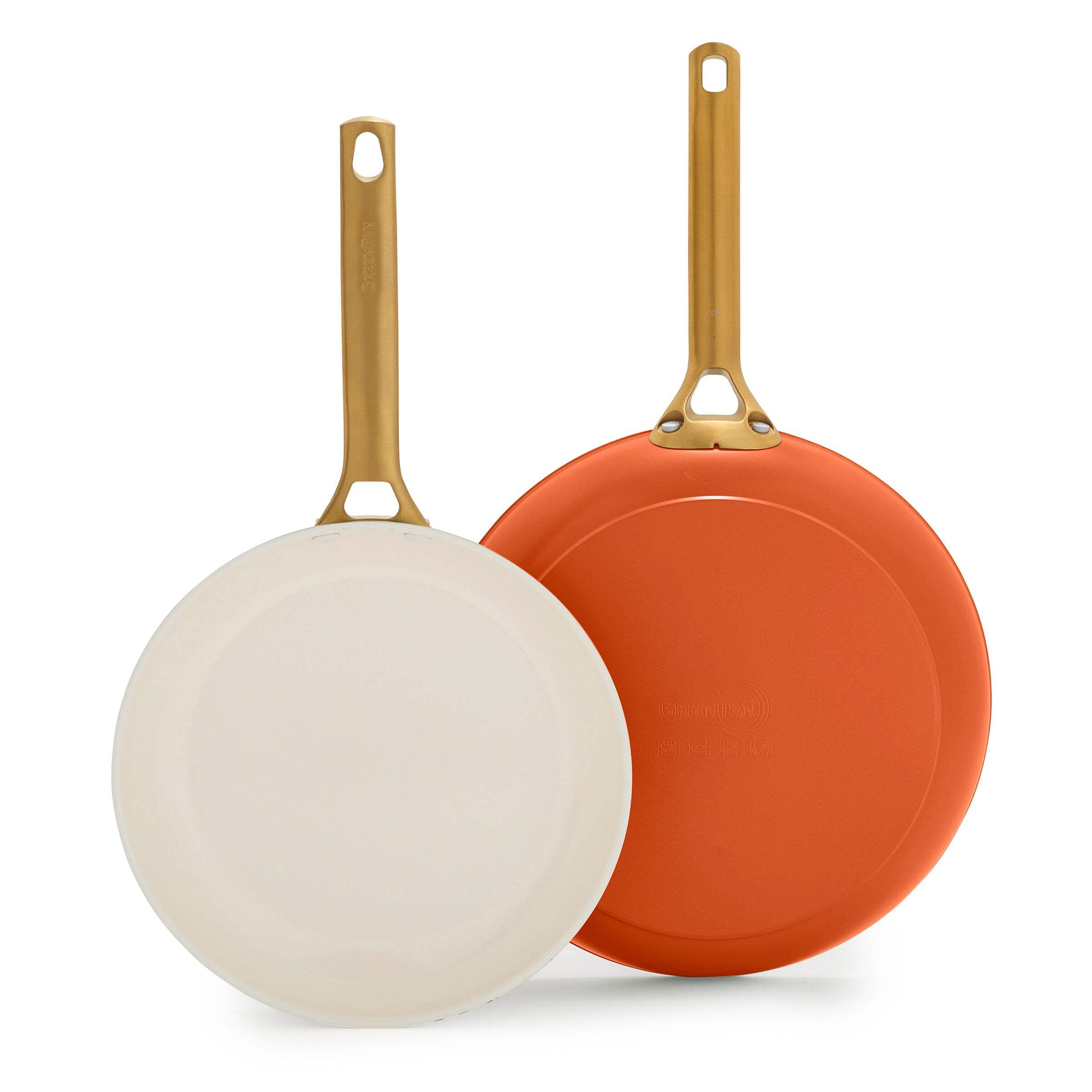 GreenPan 2-Piece Fry Pan Set, 10" & 12", Ceramic Nonstick, Oven Safe ...