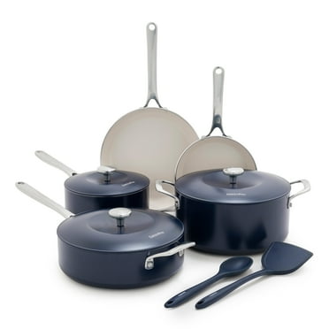 Mainstays Ceramic Nonstick 12 Piece Cookware Set, Teal Ombre - Walmart.com