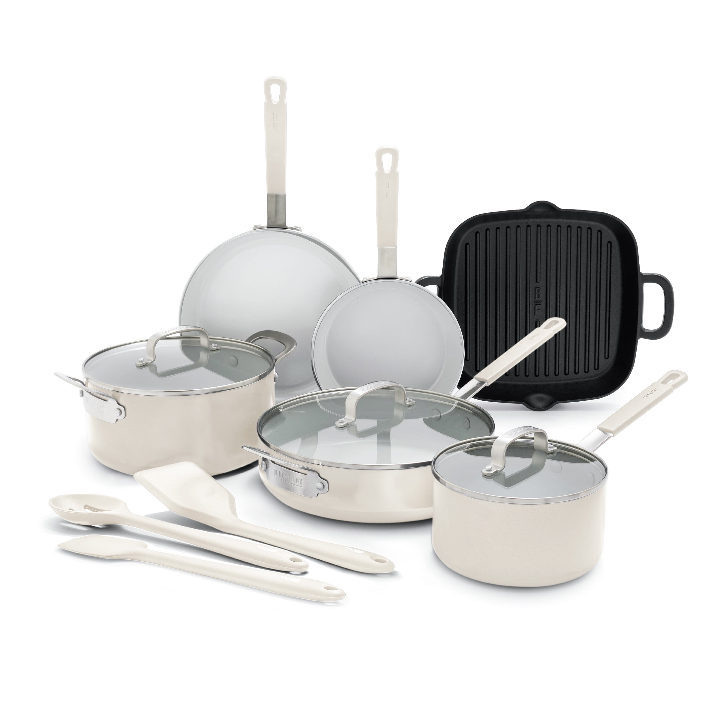 GreenPan Bobby Flay Aluminum Ceramic Nonstick 12-Piece Cookware Set ...