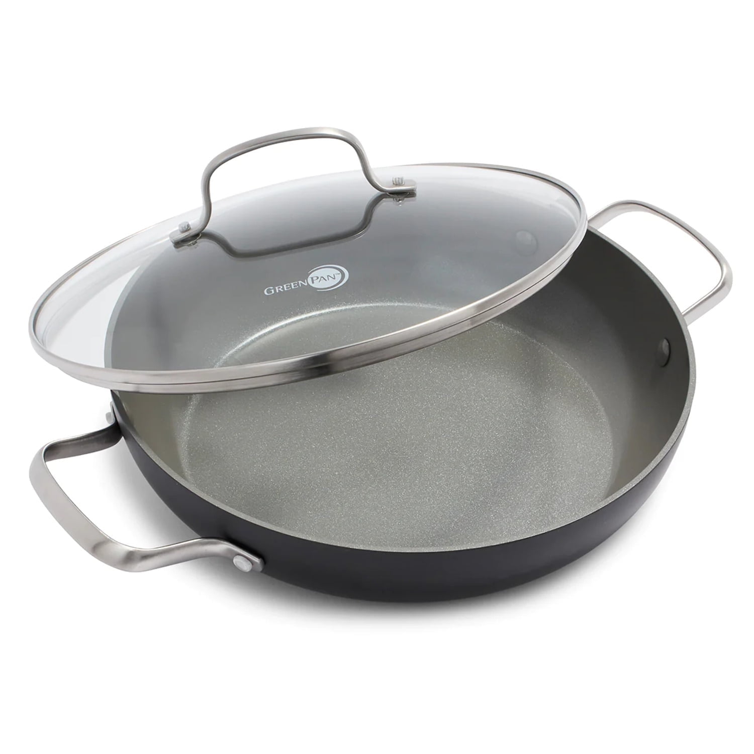 GreenPan Chatham Healthy Ceramic Nonstick 11" Everyday Pan with Helper ...