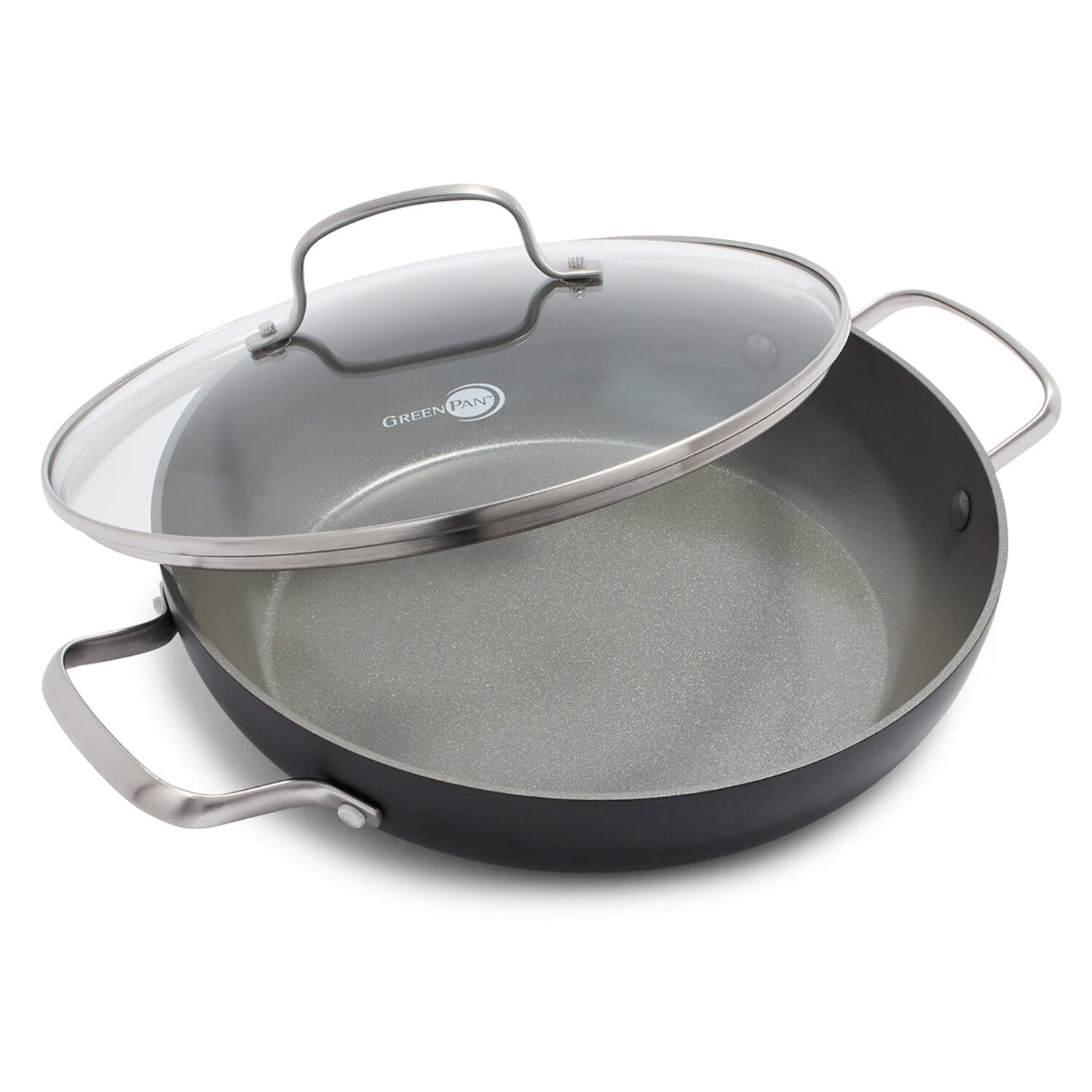 GreenPan Cookware Anodized Nonstick 11" Everyday Pan, Oven Safe with ...