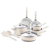 GreenPan, Ceramic Nonstick Cookware Set, 12-Piece, Cream White ...