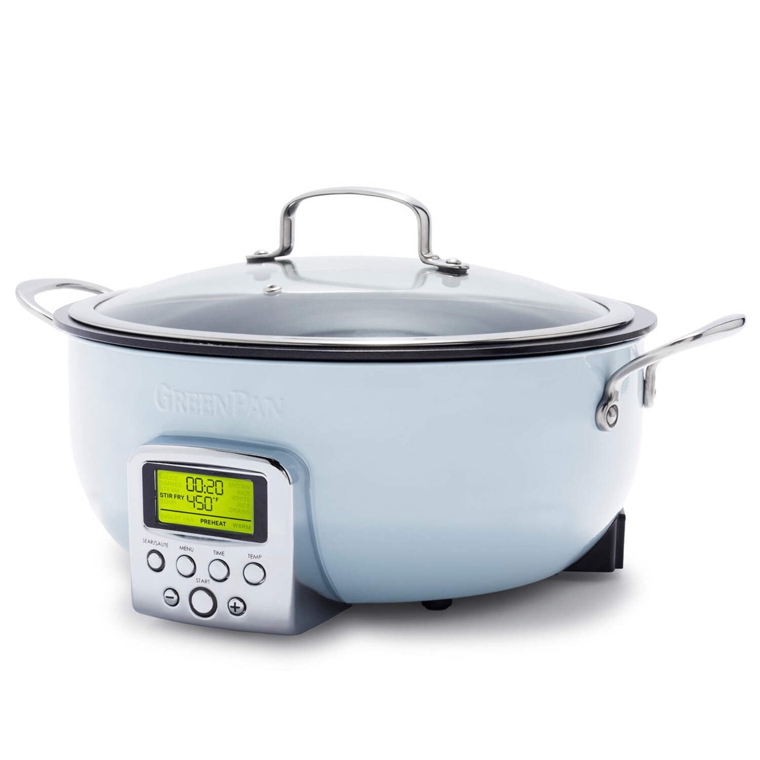 GreenPan Elite 6-Quart Essential Smart Skillet | Blue Haze - Walmart.com
