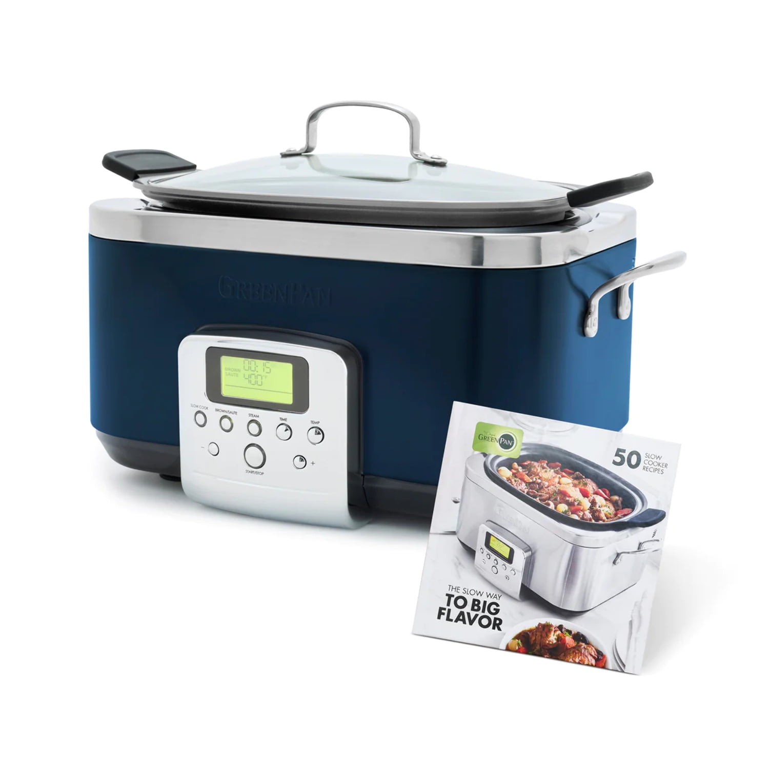 GreenPan Elite 6-Quart Slow Cooker | Oxford Blue - Walmart.com
