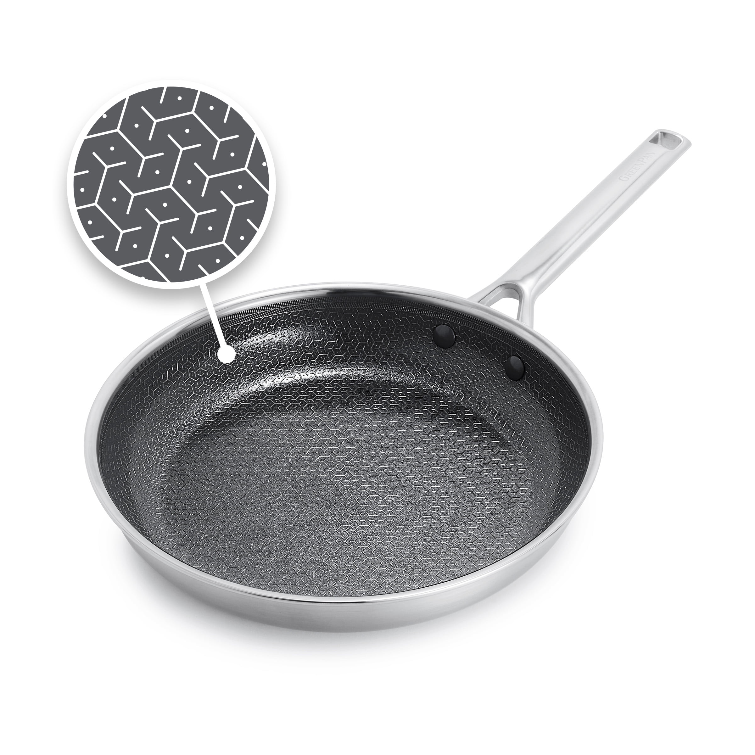GreenPan Hybrid 10" Nonstick Stainless Steel Frying Pan Skillet ...