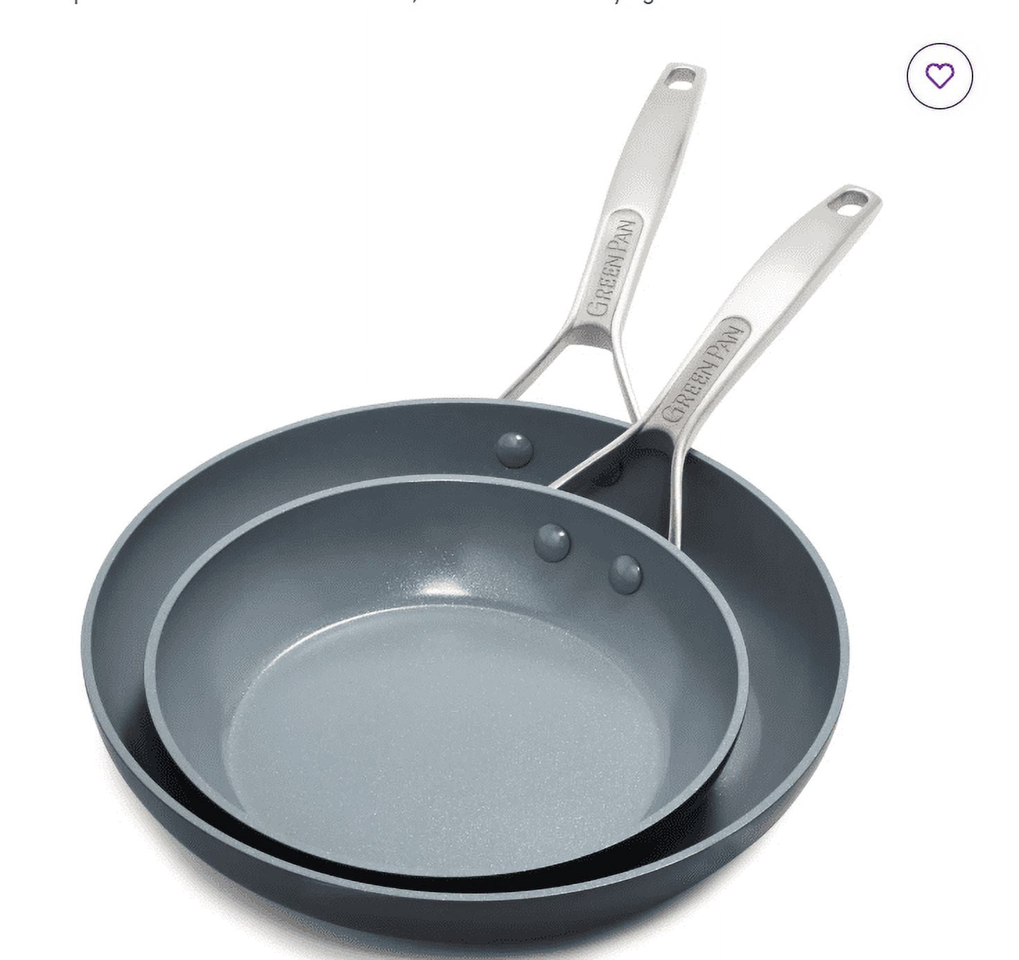 GreenPan Paris Pro Healthy Ceramic Nonstick 2 Piece Frying Pan Set ...