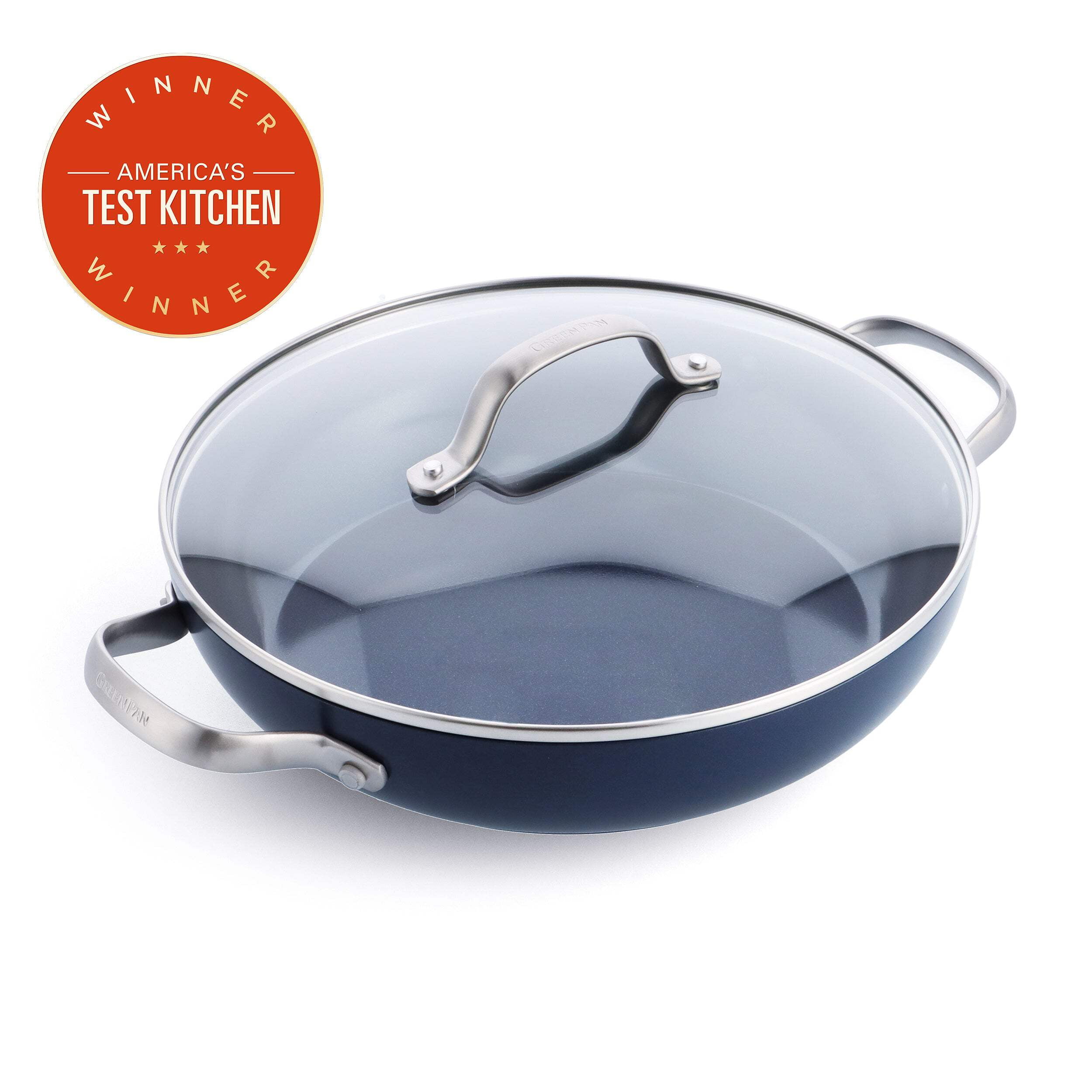 GreenPan Performance Pro Ceramic Nonstick 11" Everyday Pan with Lid ...