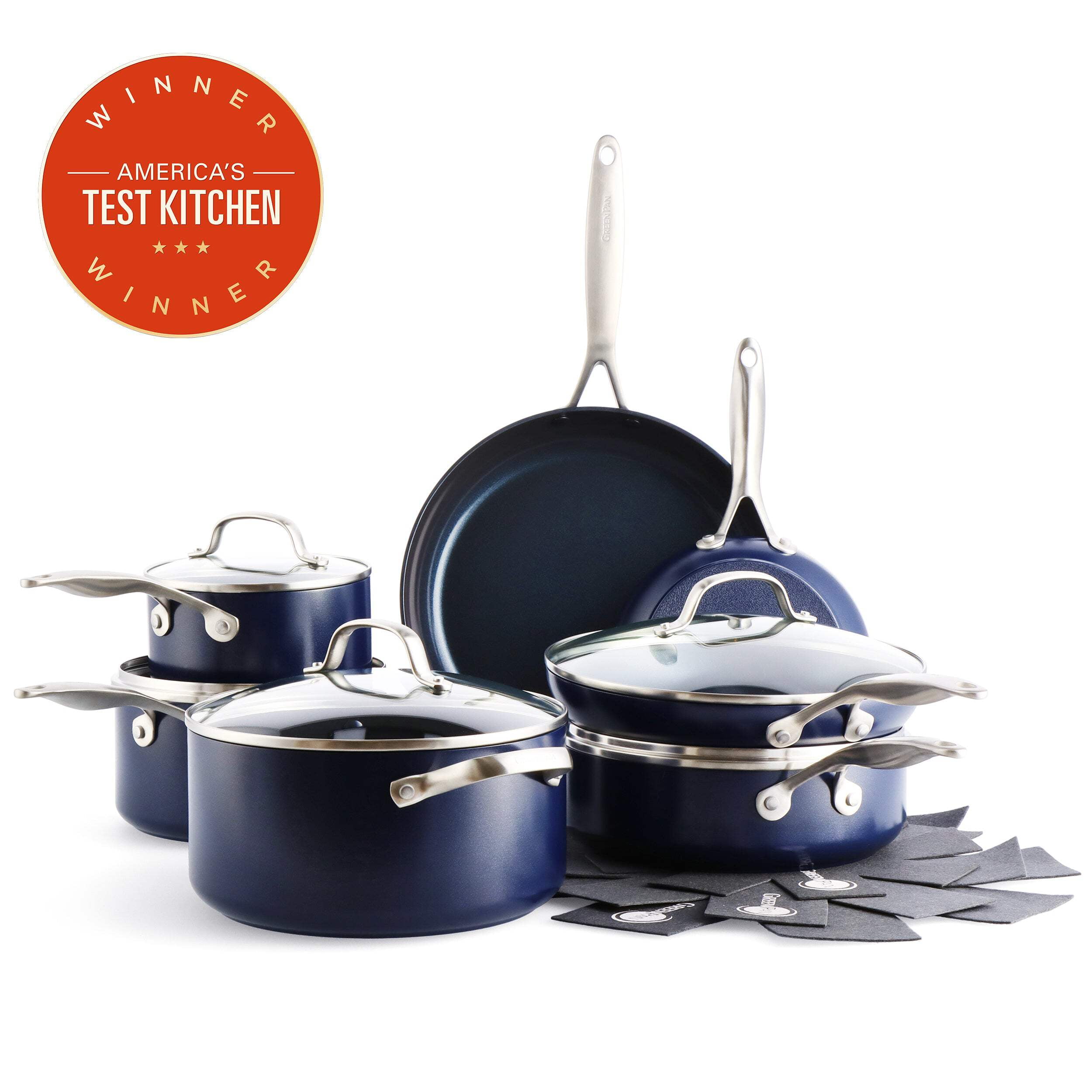 GreenPan Performance Pro Ceramic Nonstick 11-Piece Cookware Set ...