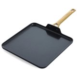 GreenPan Reserve Healthy Ceramic Nonstick 11" Square Griddle, Black ...