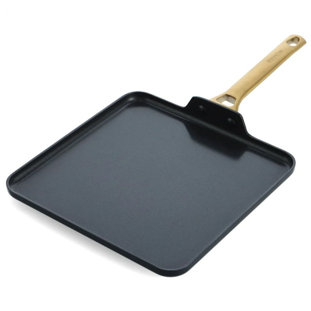 GreenPan Reserve Healthy Ceramic Nonstick 11" Square Griddle, Black ...