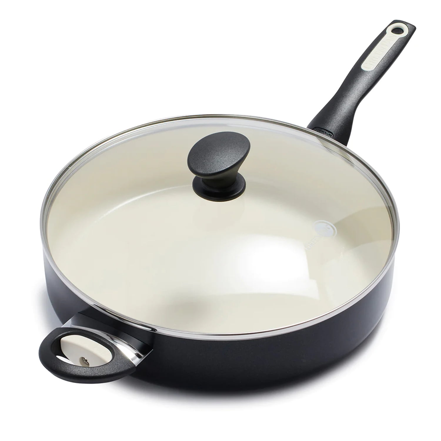 GreenPan Rio 5-Quart Sauté Pan | Non-Stick, Oven Safe Cooker with Glass ...