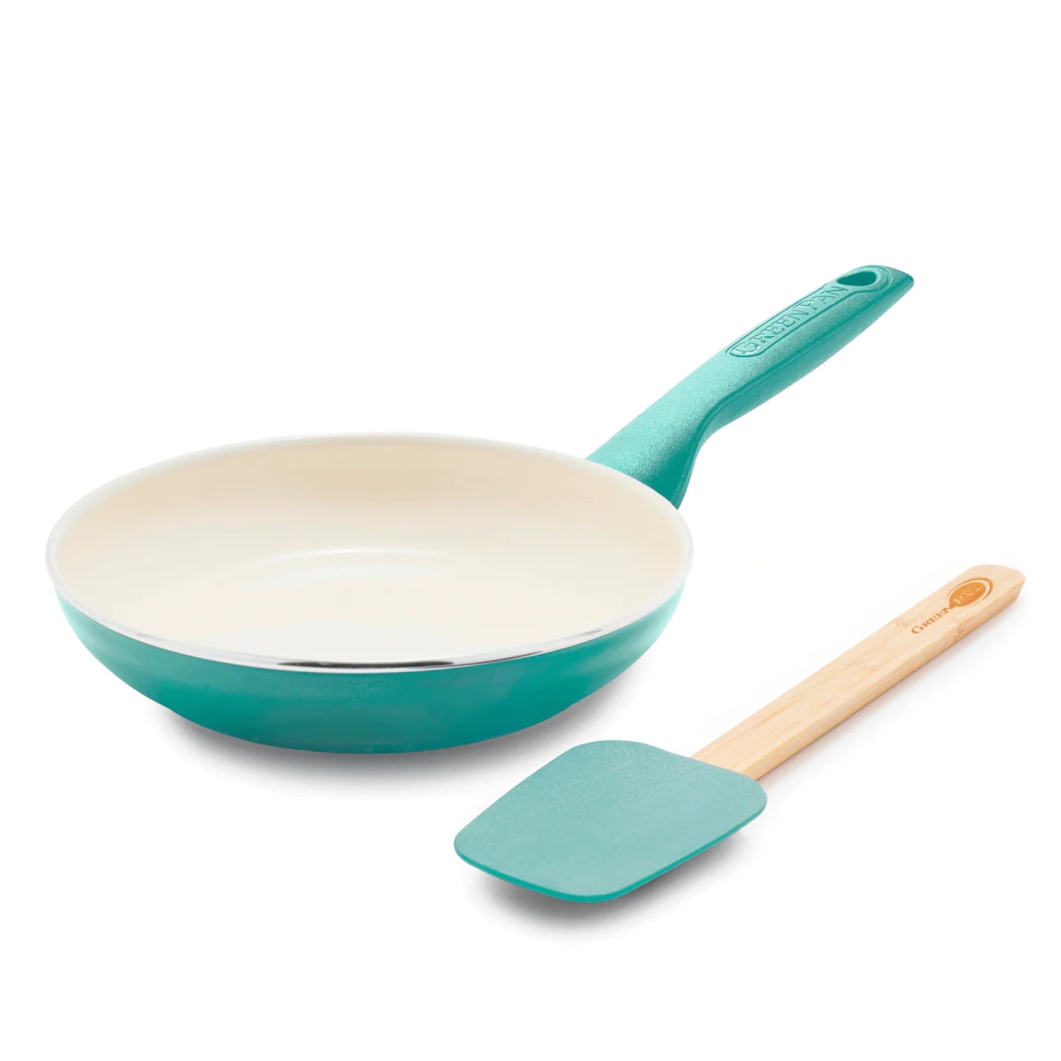 GreenPan Rio Ceramic Nonstick 8" Frypan with Spatula | Turquoise ...
