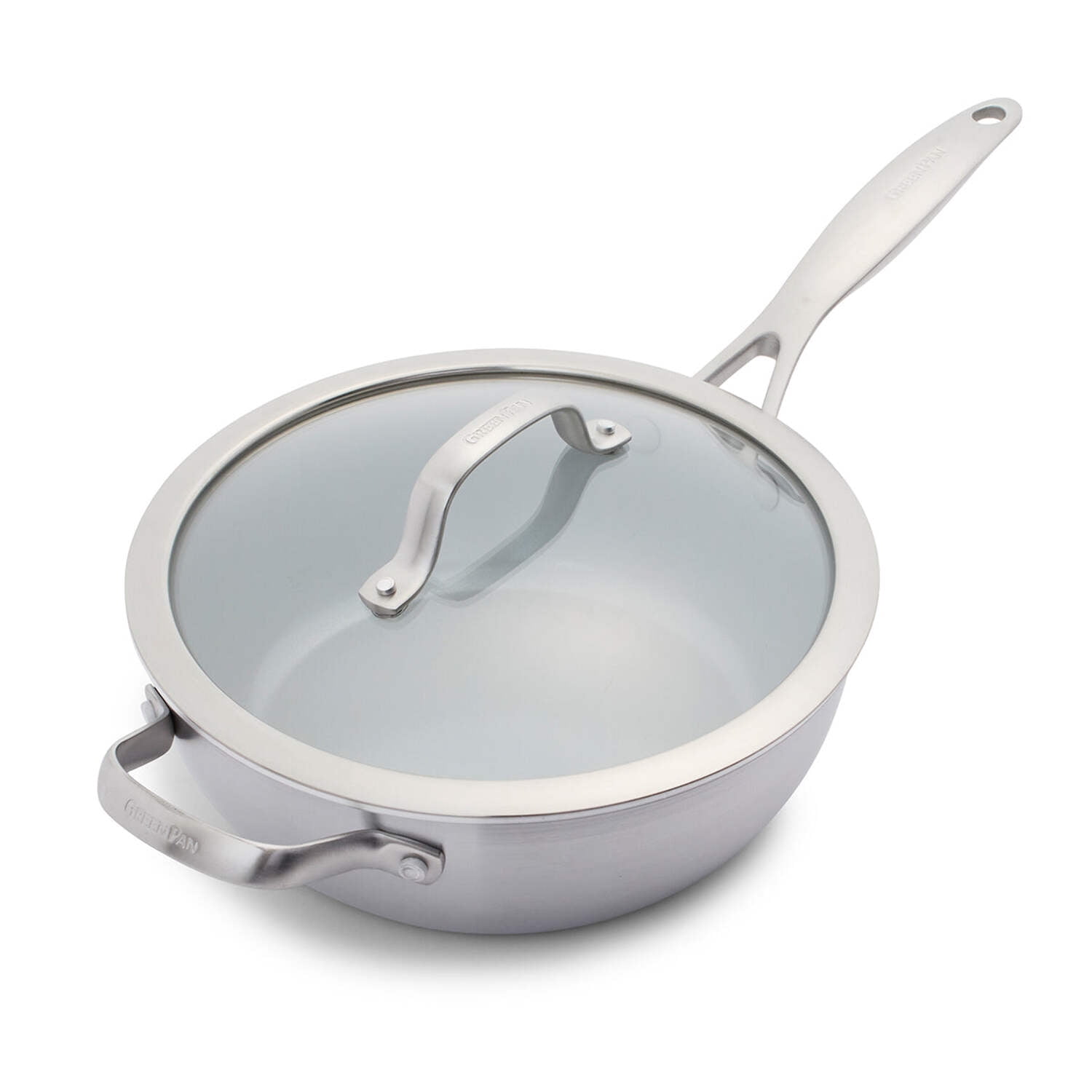 GreenPan Venice Pro Healthy Ceramic Nonstick 3.5-qt chef's pan with lid ...