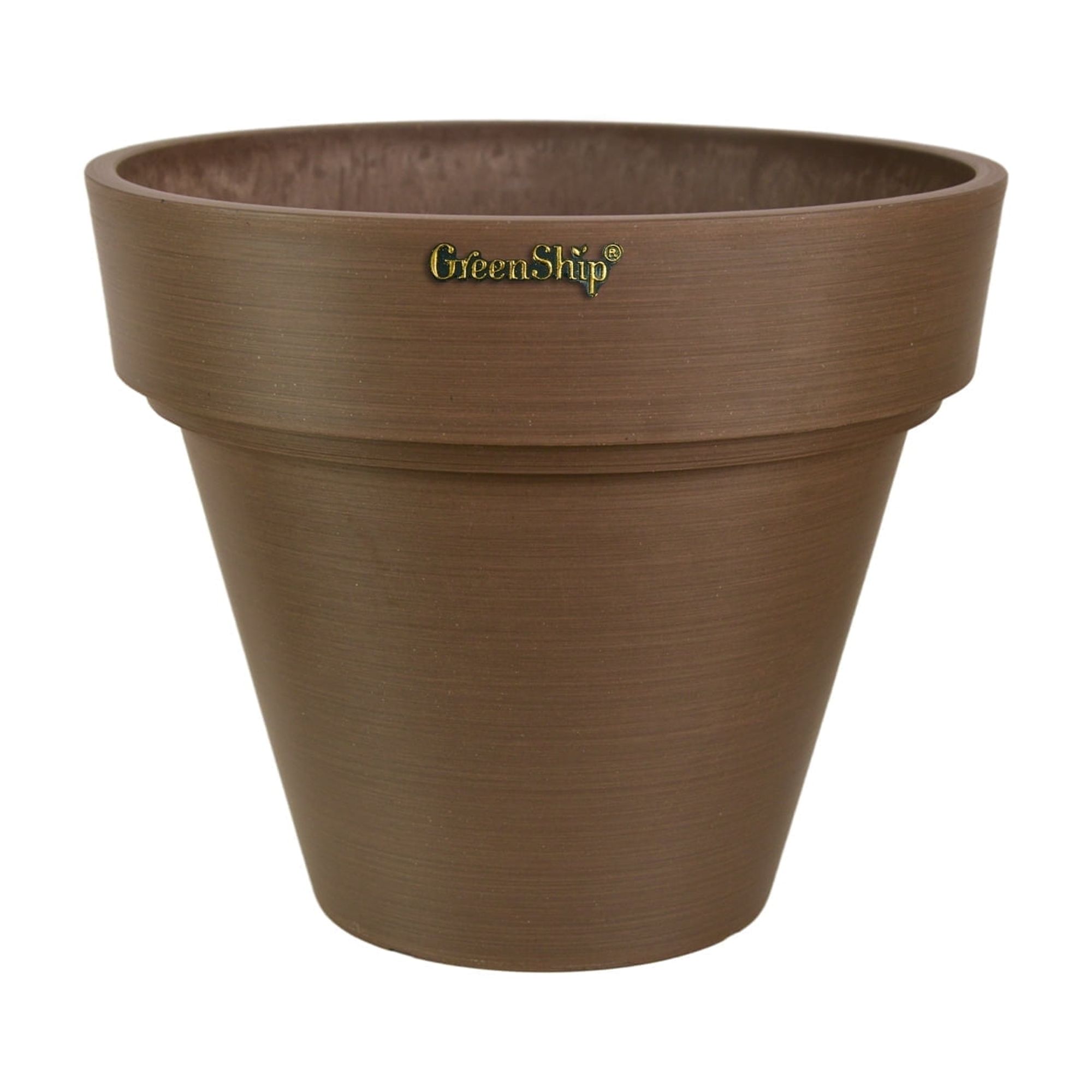 GreenShip 10 inch Resin Planter Pot with Drainage Hole for Indoor and ...