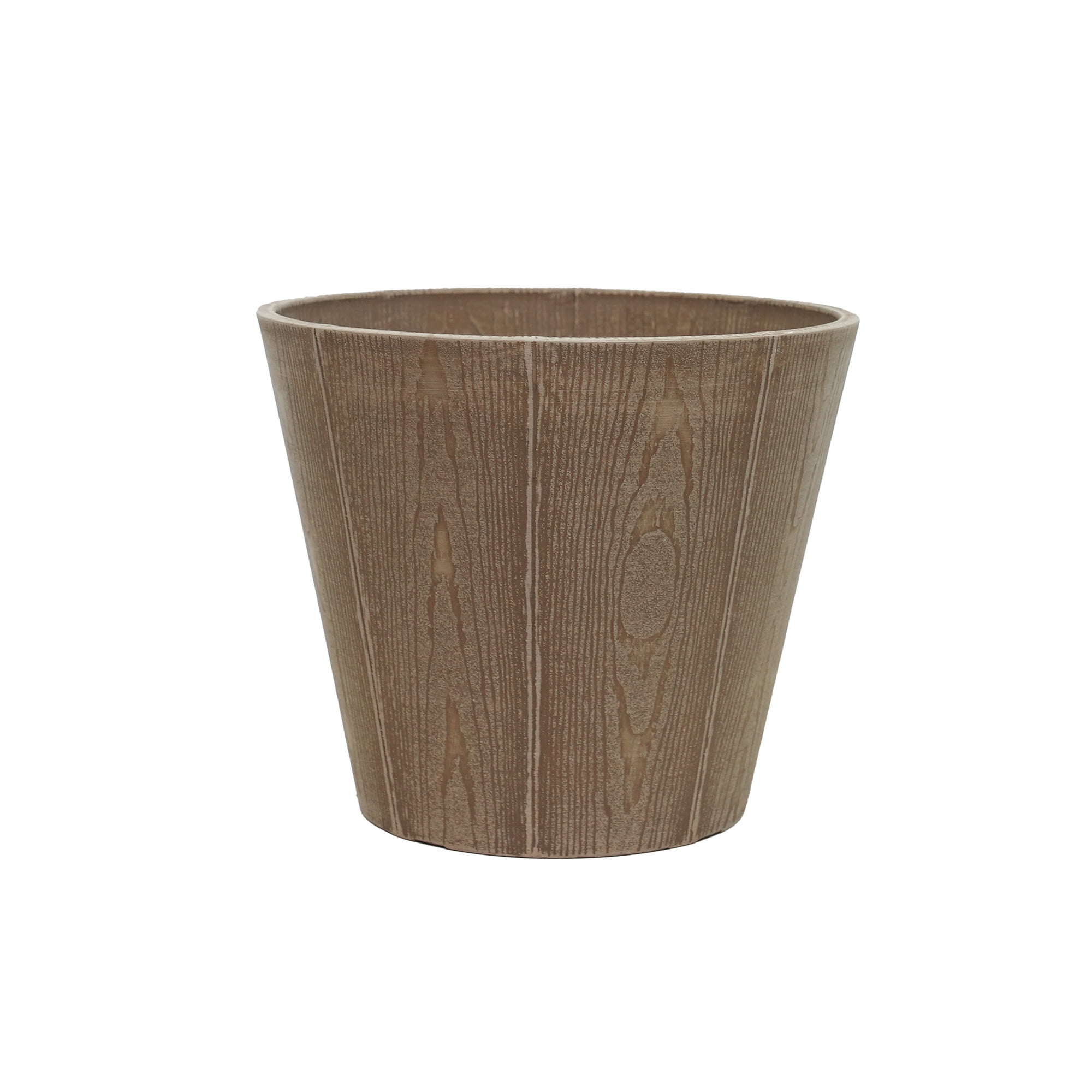 GreenShip 12 inch Large Cylinder Planter for Indoor Outdoor, Realistic ...