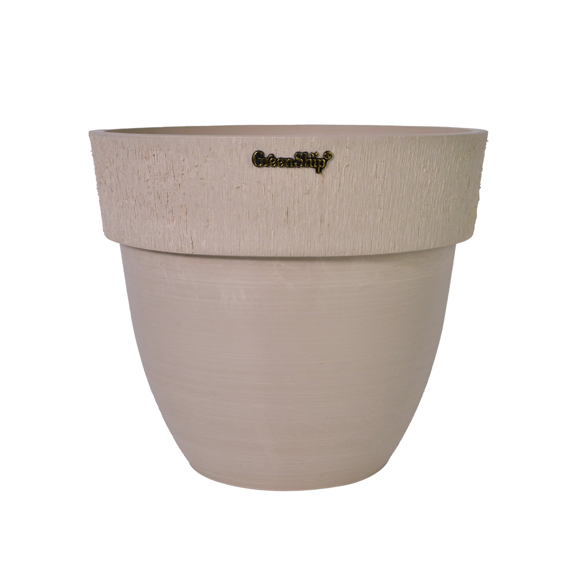 GreenShip 14 inch Large Planter with Drainage Hole, Modern Garden Plant ...