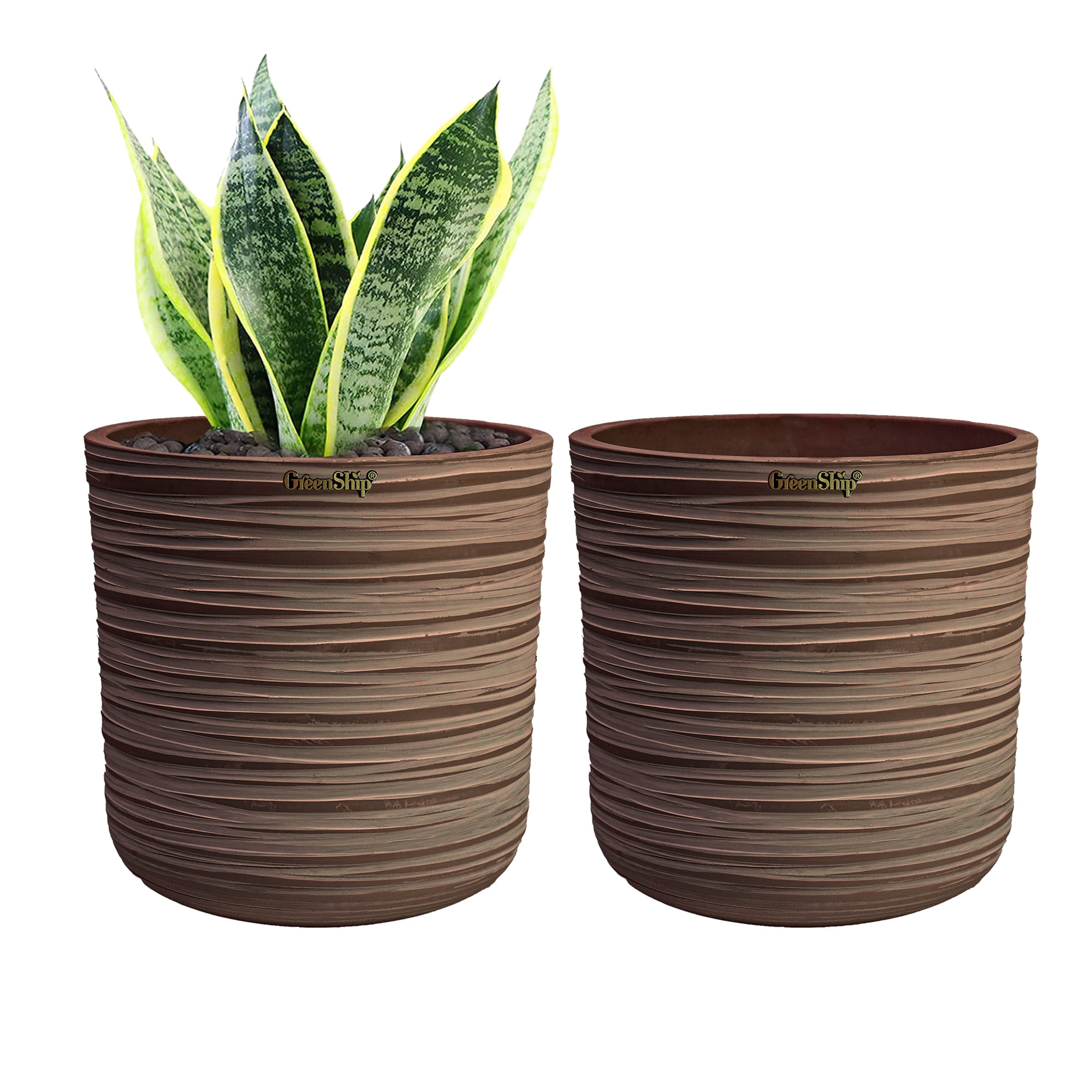 GreenShip 2 Pack Planters for Indoor Plants,8 inchPlant Pots with ...