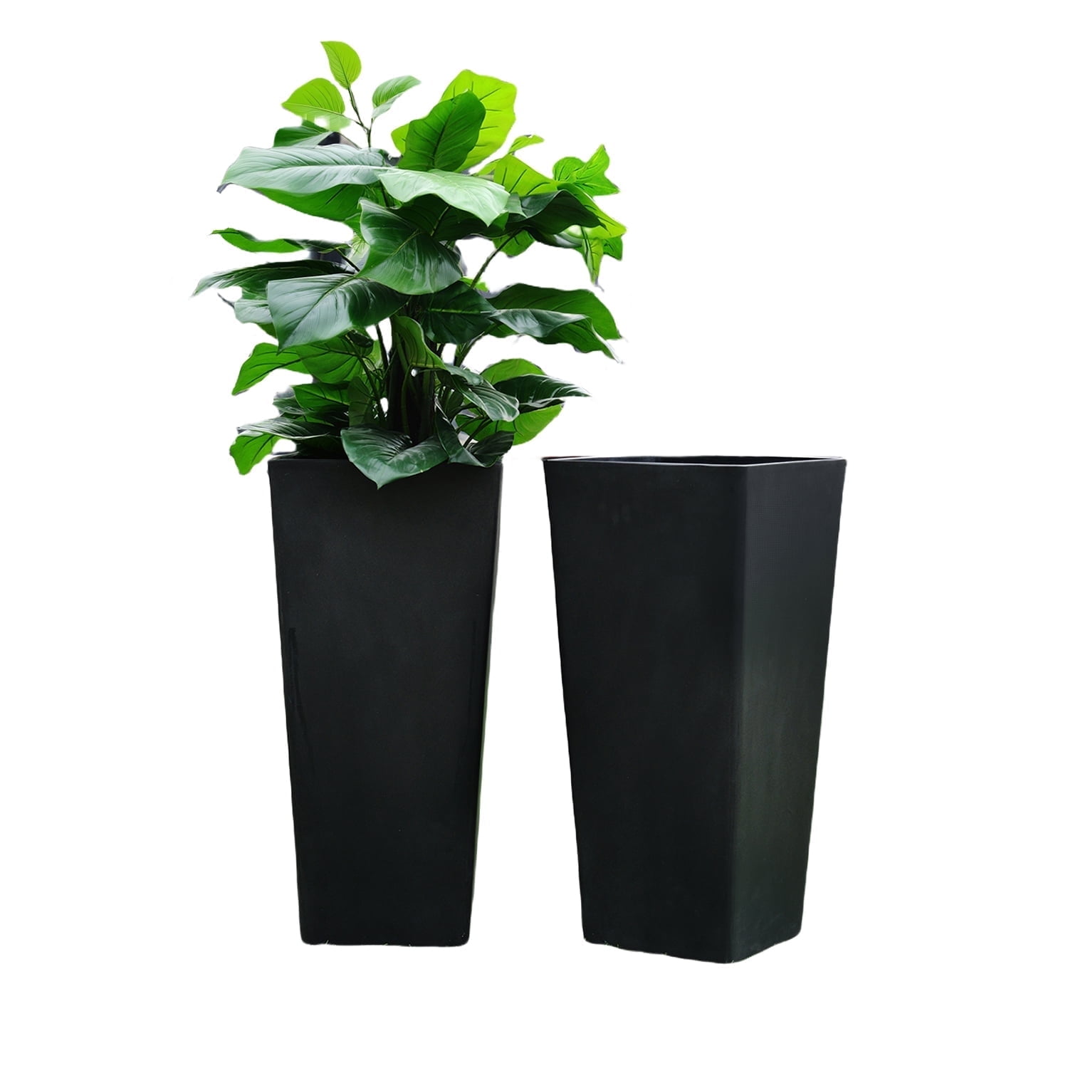 GreenShip 27 inch Large Outdoor Planter, Tall Planters for Outdoor ...