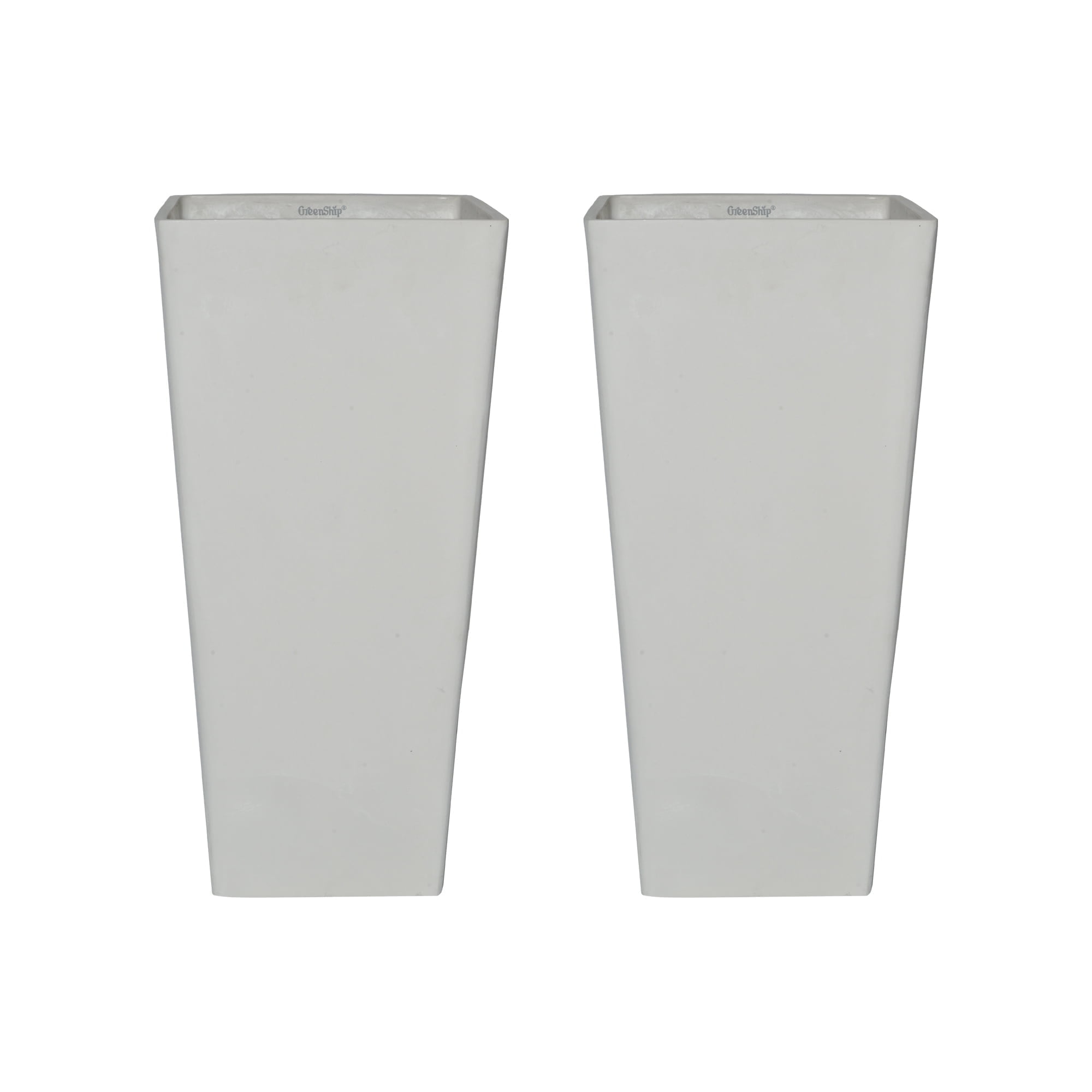 GreenShip Large Planter for Outdoor Plants, 27 inch Tall Planters for ...