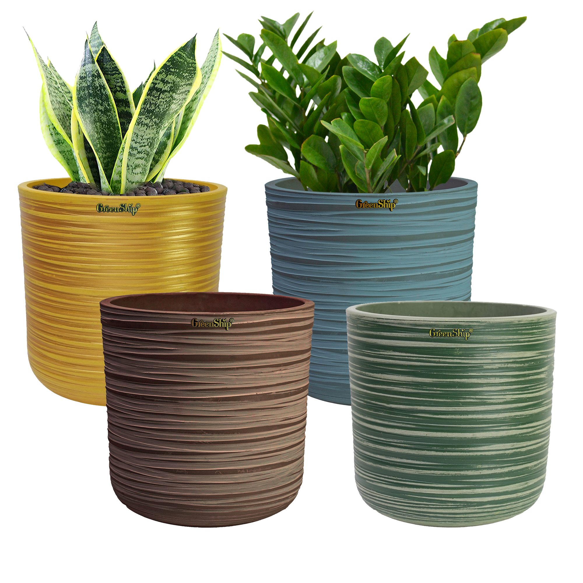 QCQHDU 21 inch Tall Planters for Outdoor Plants Set of 2,Outdoor ...