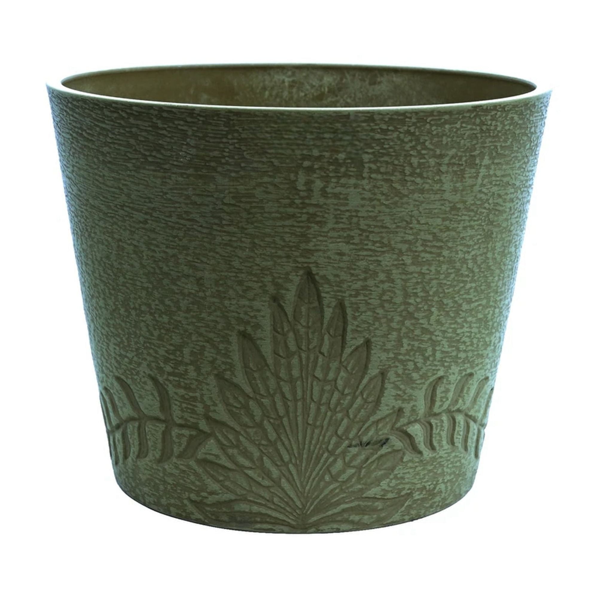 GreenShip 15 x 12.2 Inch Large Resin Planter - Palm & Vine Design ...
