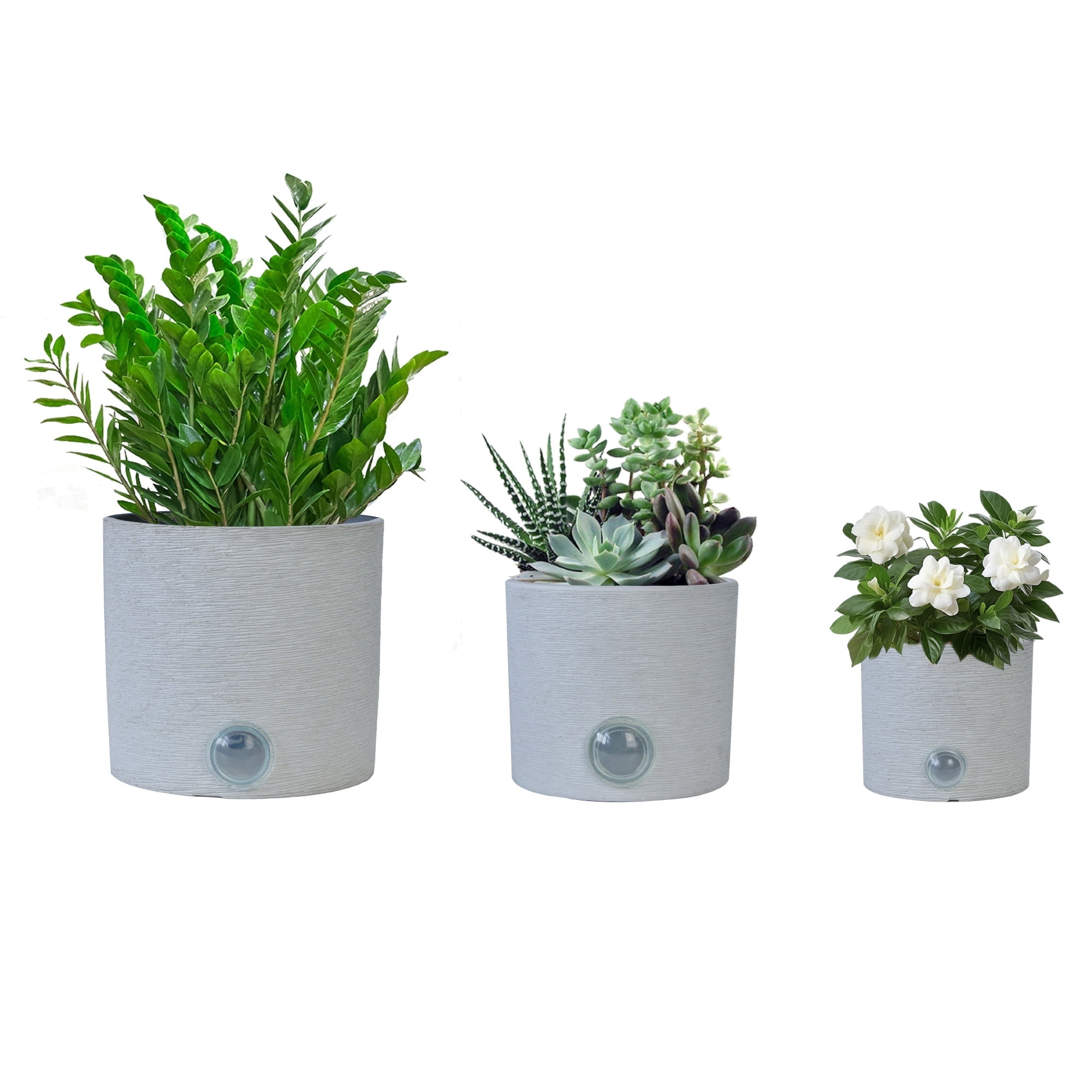 GreenShip Self-Watering Cylinder Plant Pots for Indoor Plants, 5 inch 6 ...