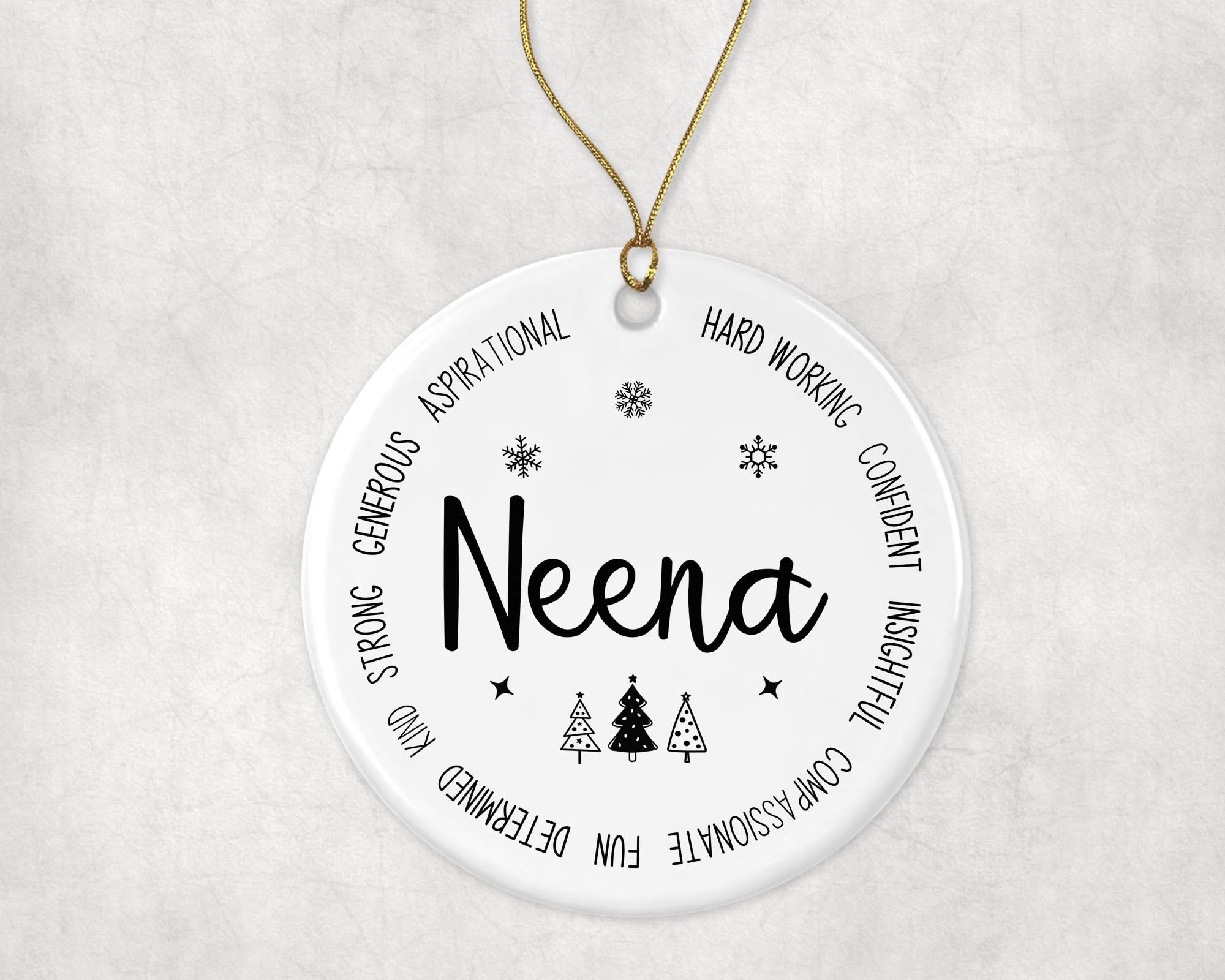 GreenStar Gifts Descriptive Neena Ornament, Best Neena Ever Ornament ...