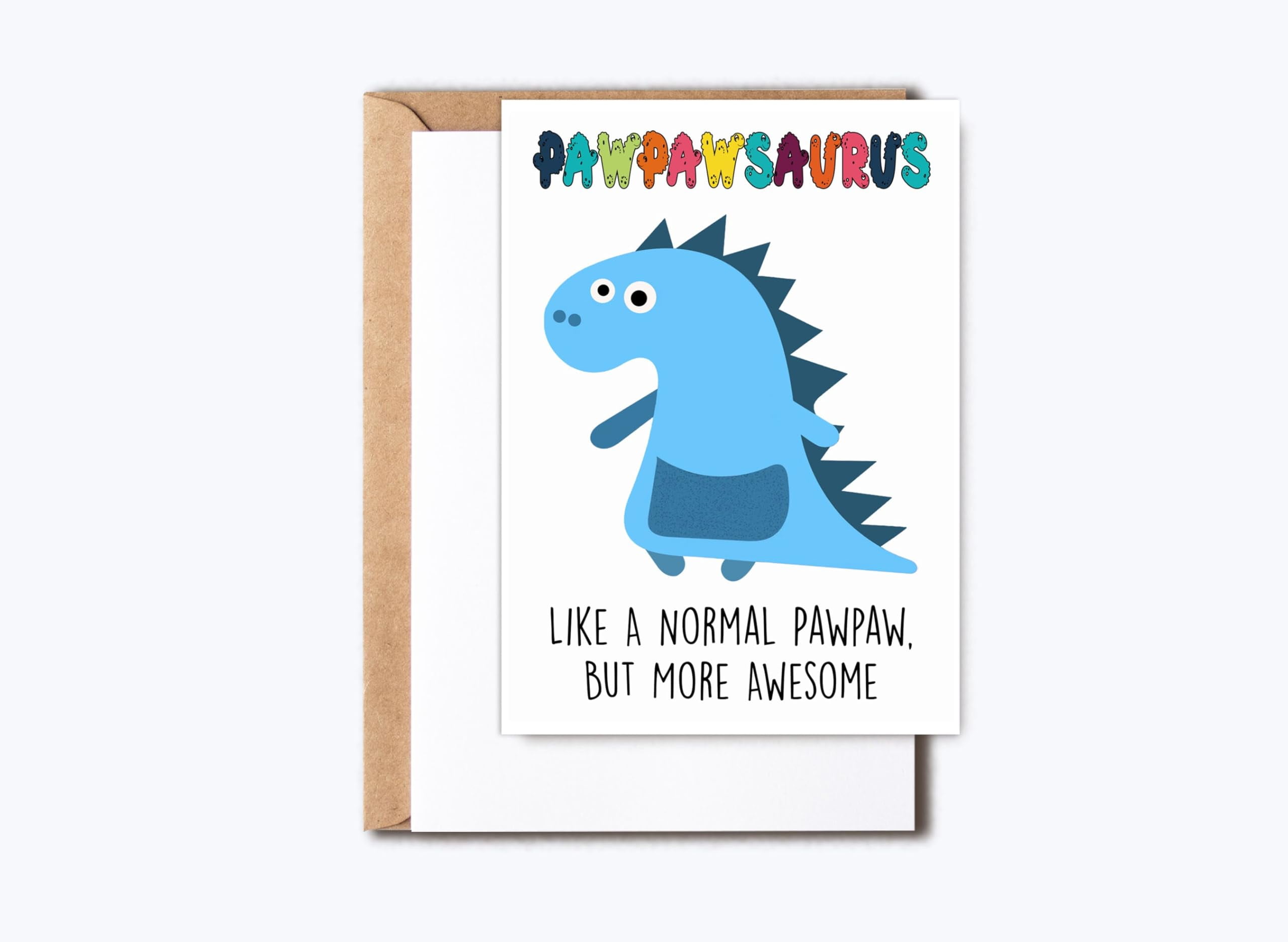 GreenStar Gifts Pawpaw Dinosaur Card Pawpawsaurus - Dinosaur Birthday ...