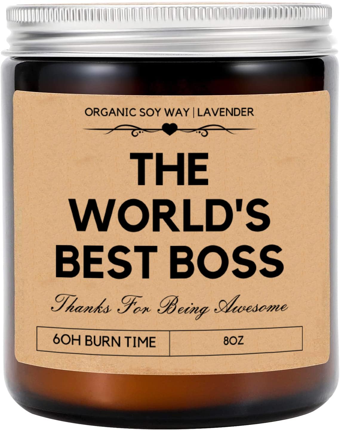 GreenStar Gifts The World's Best Boss Candle - Gift for Boss - Boss ...